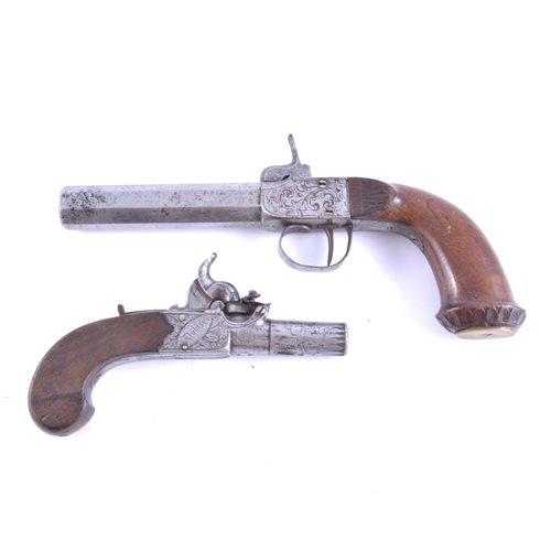 Lot 277 - Boxlock percussion action pistol, Calderwood,