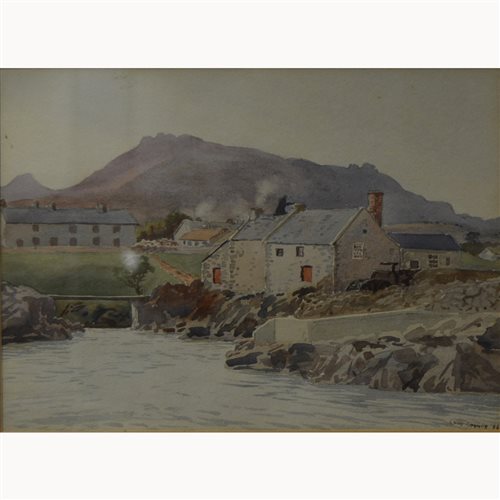 Lot 378 - Louis Neville, Irish Village, watercolour,