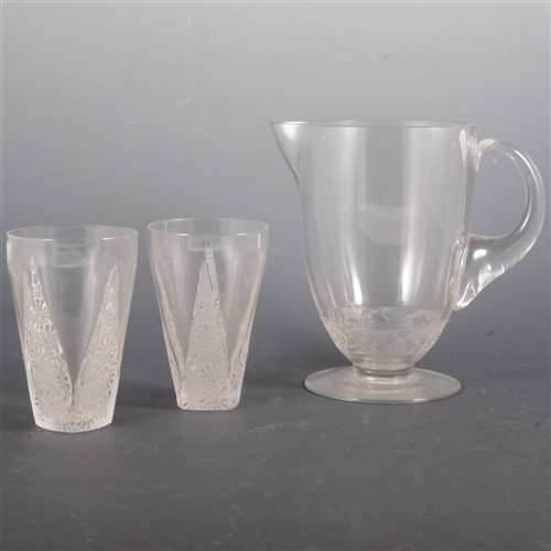 Lot 421 - Rene Lalique, a lemonade jug and six