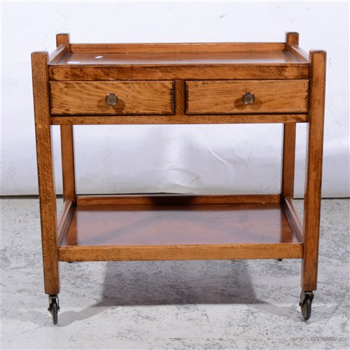 Lot 448 - Two tier tea trolley, with two drawers.
