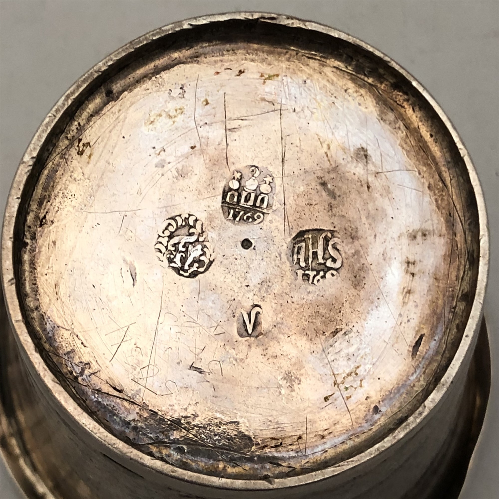 Lot 2 - Danish silver beaker, maker's mark AHS,