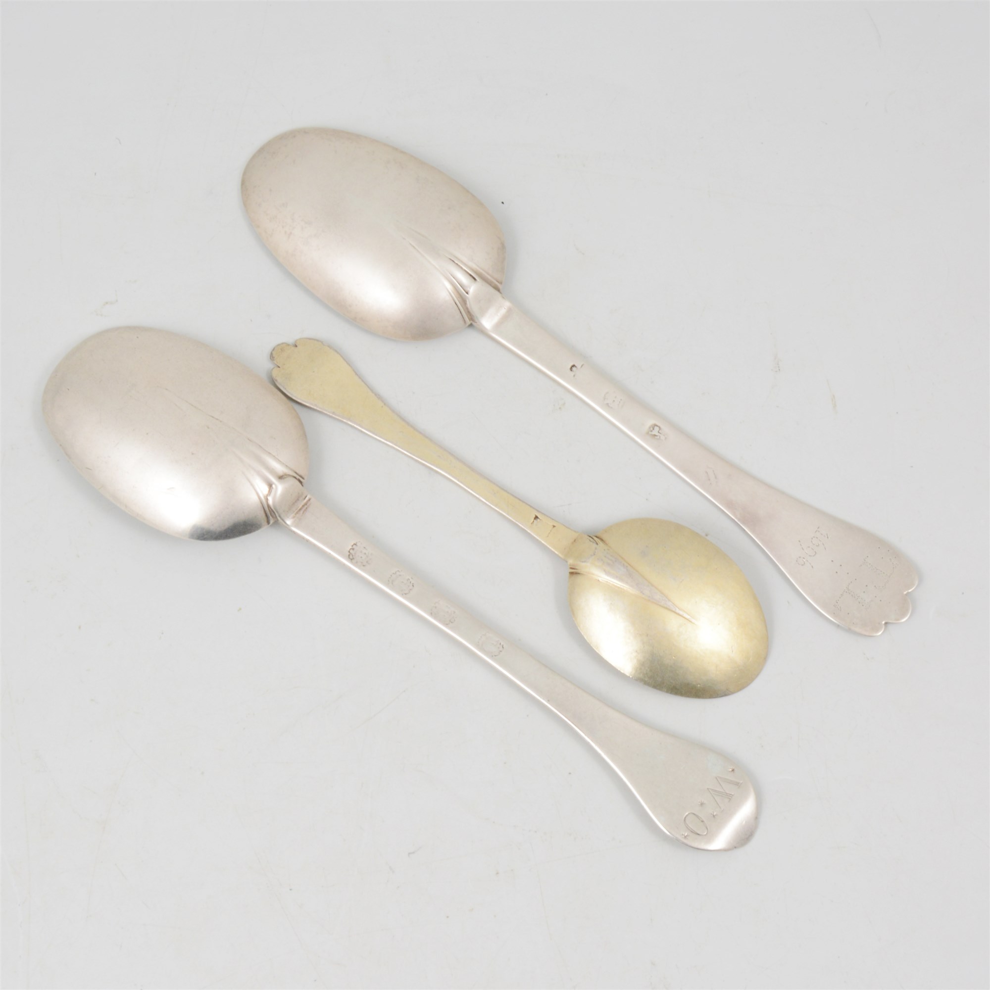 Lot 150 - Silver Trefid spoon, marks rubbed, pricked