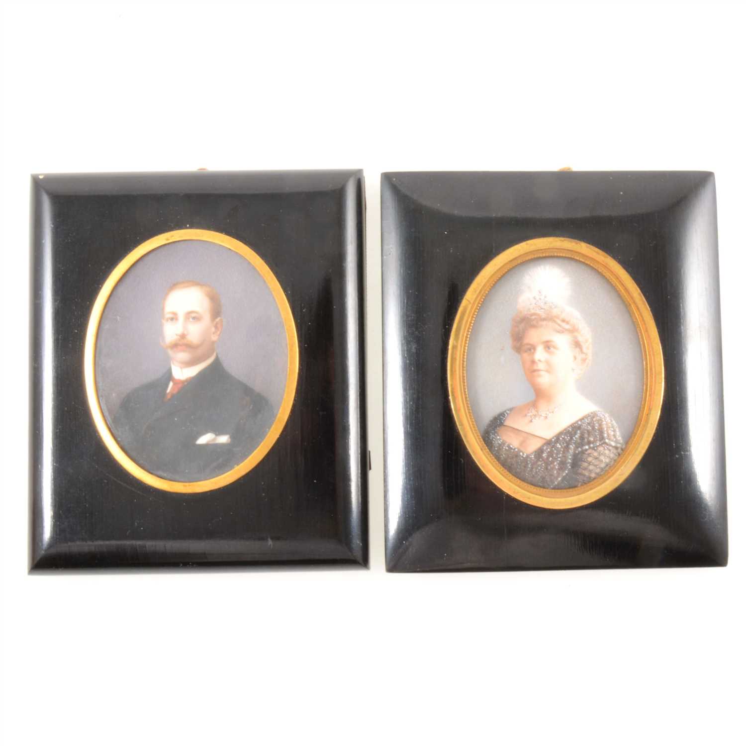 Lot 274 - Six portrait miniatures,