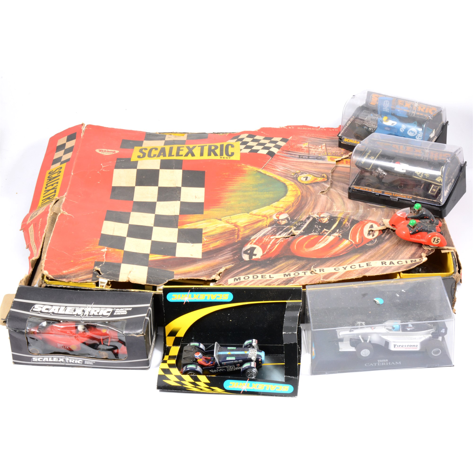 Lot 139 - A part Scalextric MC31 Motorcycle & Sidecar
