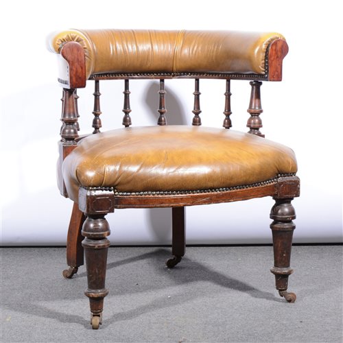 Lot 482 - Victorian mahogany framed hoop back chair,