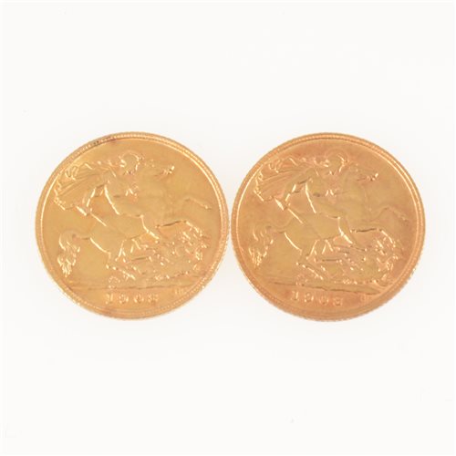 Lot 309 - Two Half Sovereigns - Edward VII 1908. (2)