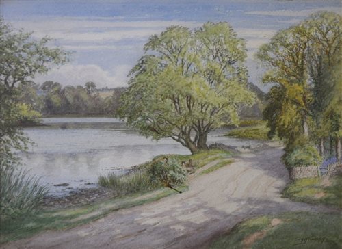Lot 316 - Albert H. Findley "Groby Pool", signed,