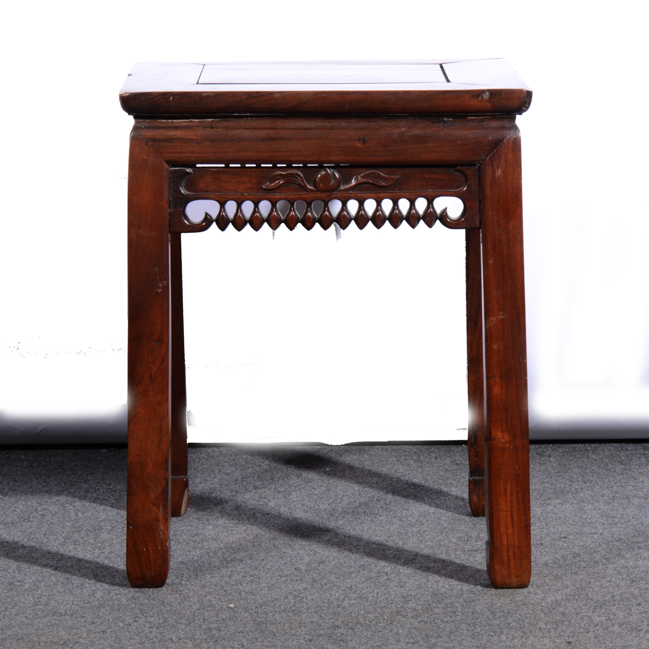 Lot 429 - Chinese carved hardwood stand.