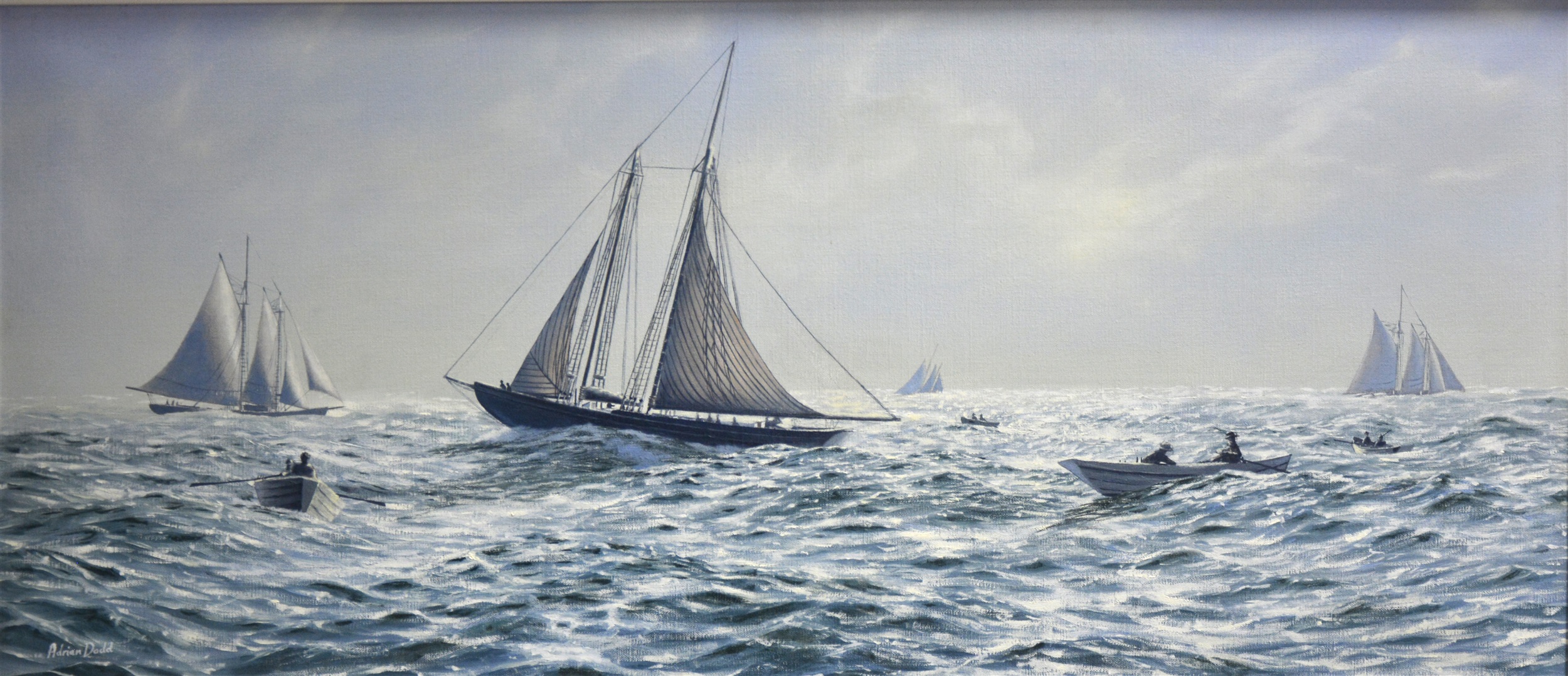 Lot 359 - Adrian Dodd, sailing ships and rowing boats,