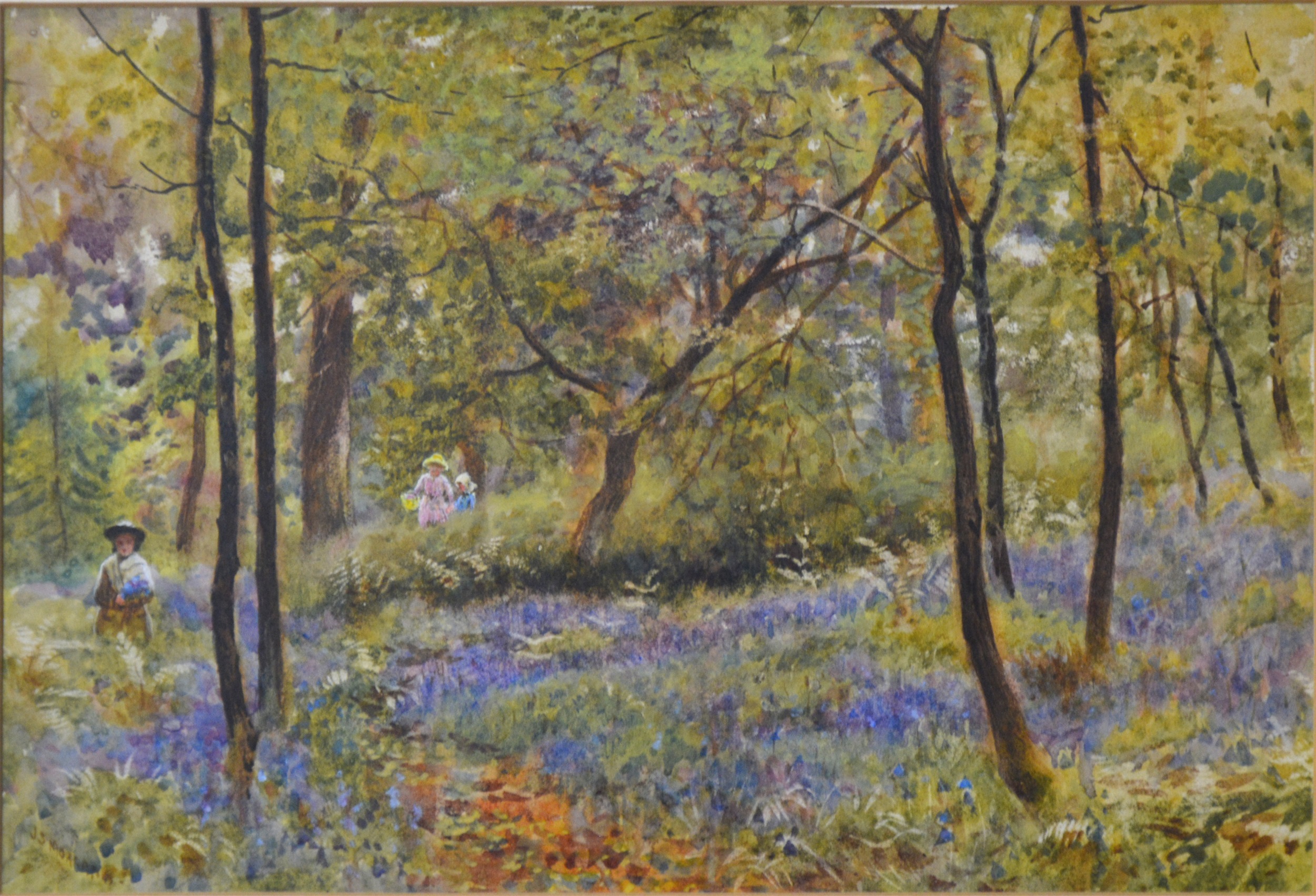 Lot 231 - James Smith Morland, Woodland scene with