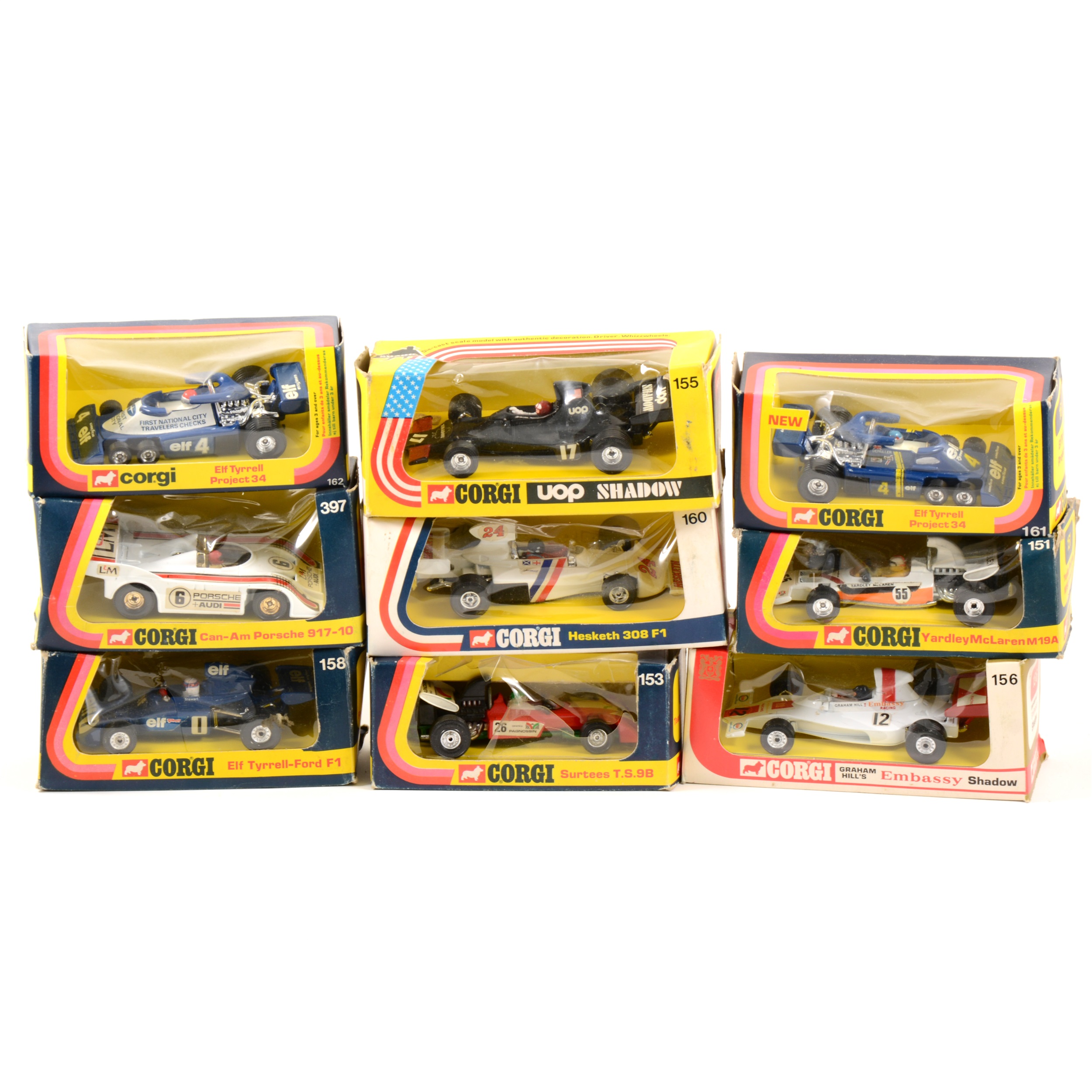 Lot 84 - Corgi Toys die-cast racing car models, (13).