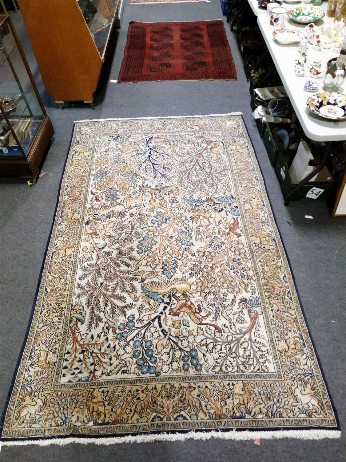 Lot 468 - Tabriz pattern picture rug, designed with