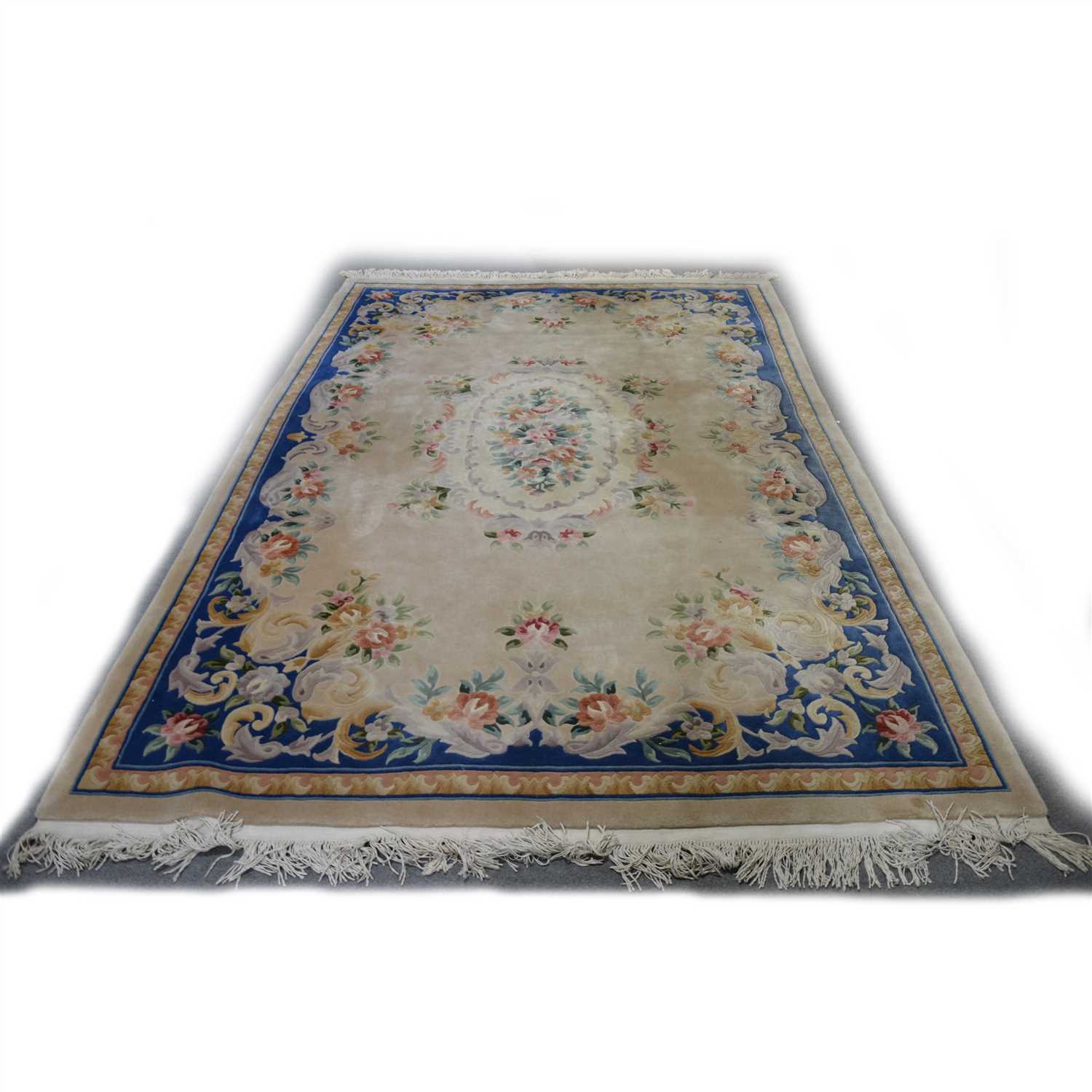 Lot 471 - Chinese sculptured wool carpet, floral