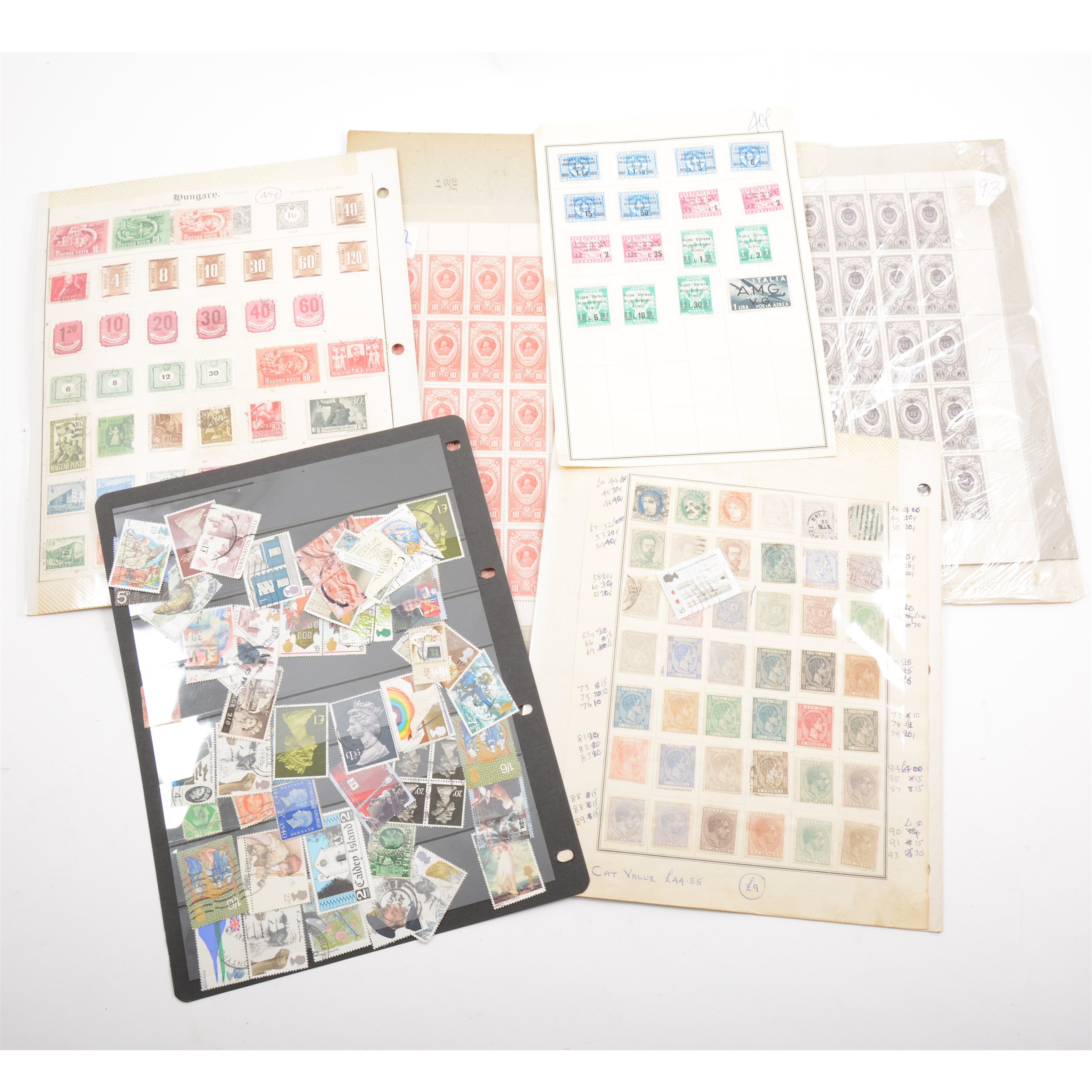 Lot 191 - Stamps: sheets and part sheets; stock books;