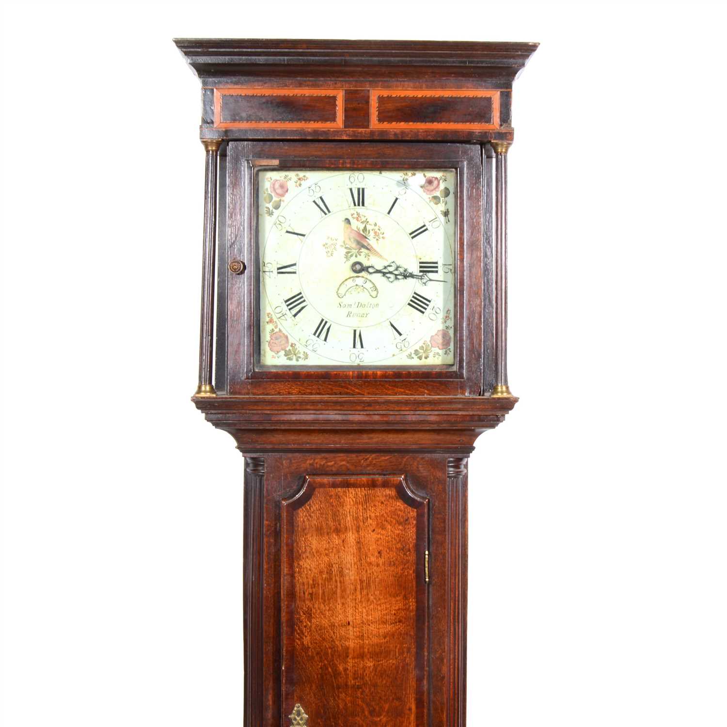 Lot 304 - Samuel Doulton, Rugby, oak longcase clock,