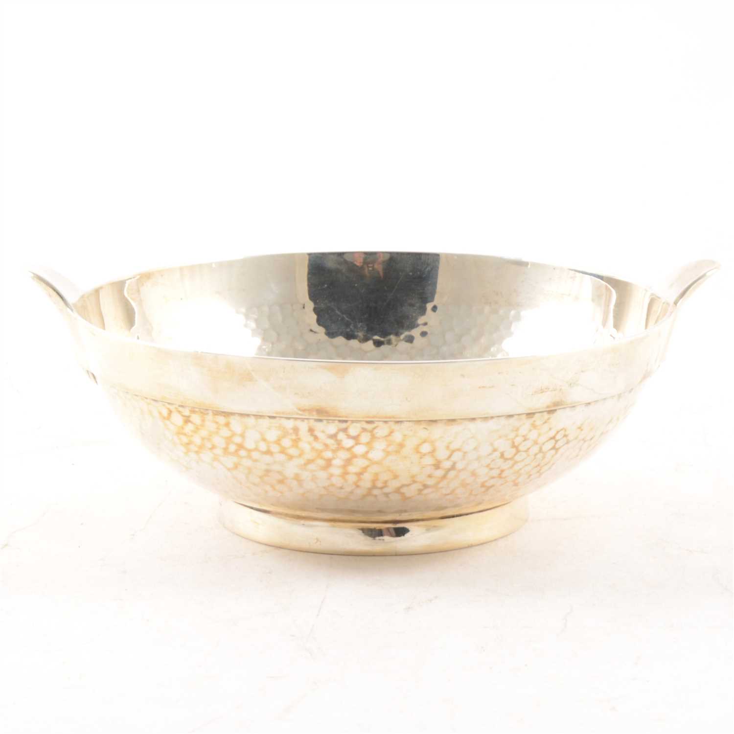 Lot 331 - Silver bowl, hammered finish,