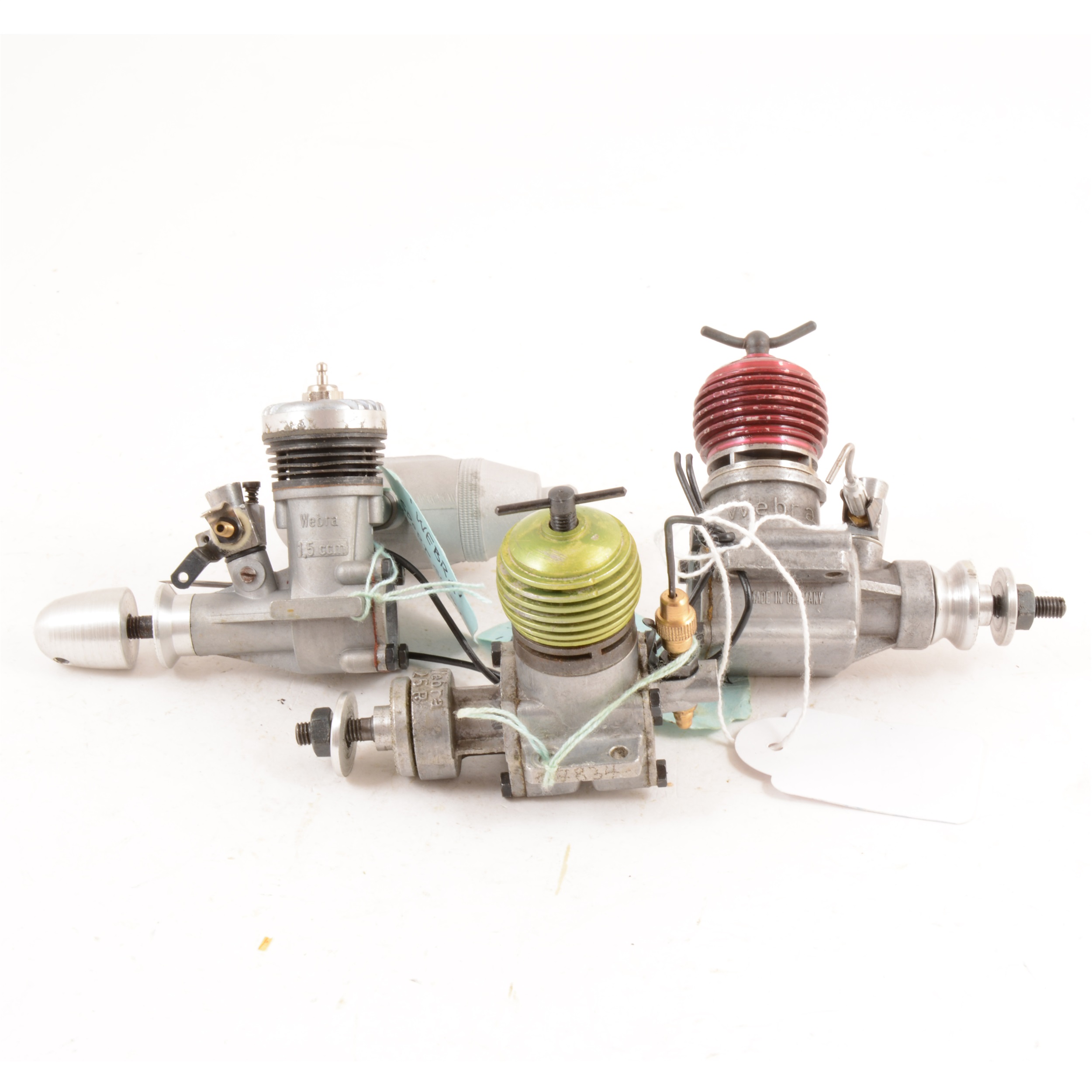 Lot 363 - WEBRA 1.5cc R/C Glow, and 2 WEBRA 2.5cc