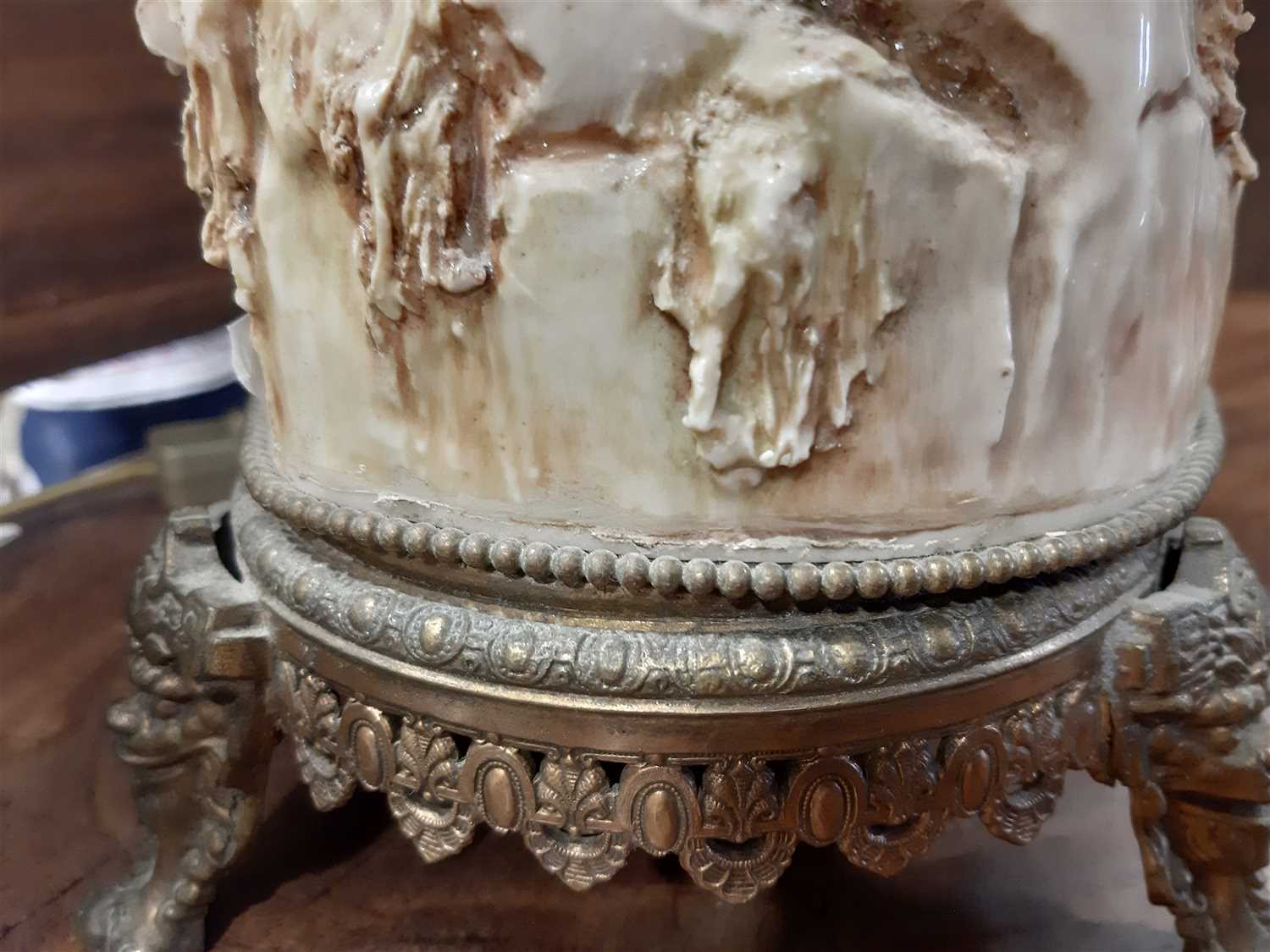 Lot 59 - Royal Dux table lamp, modelled with shepherd