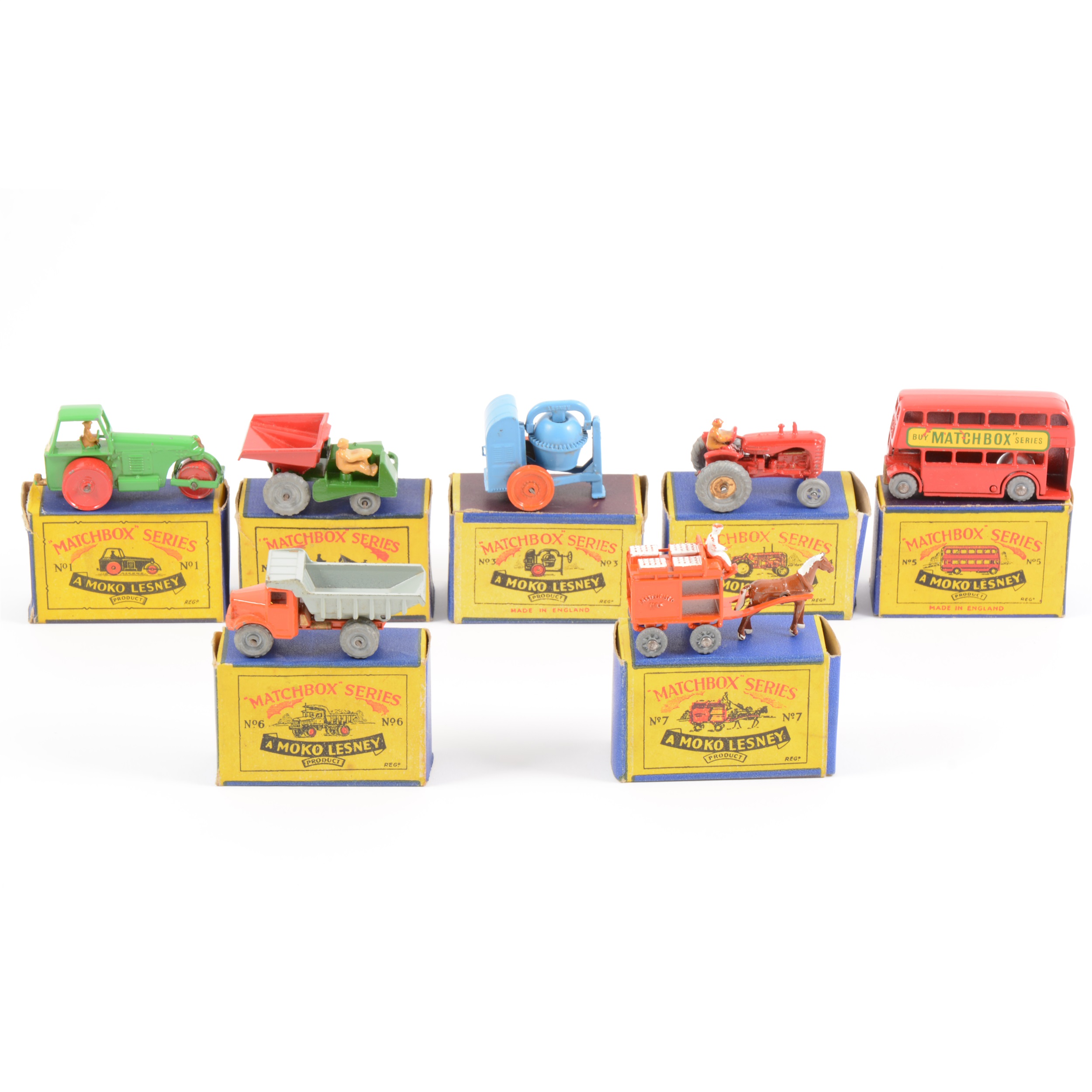 Lot 276 - Matchbox models no.1 to no.7, all boxed.