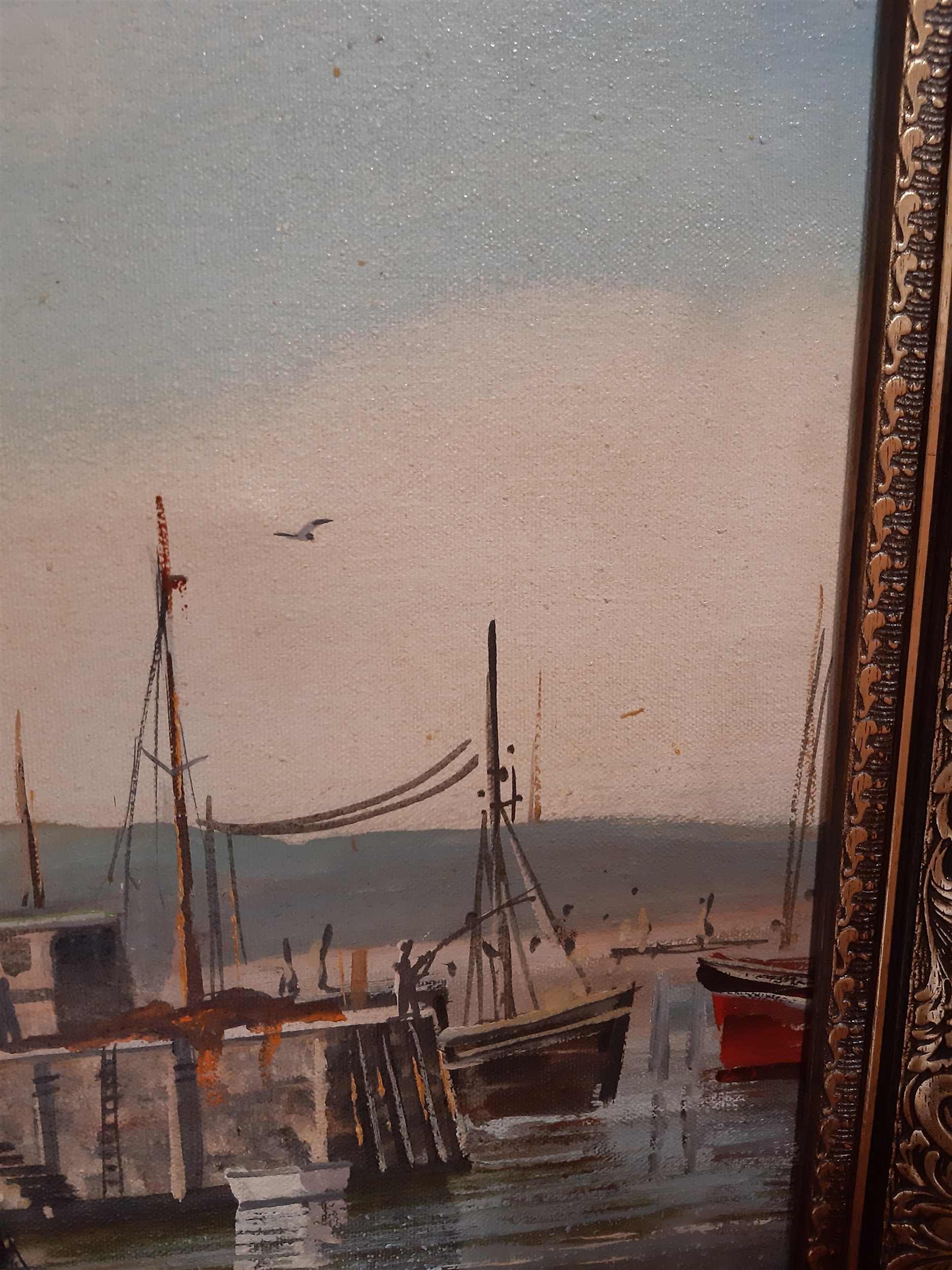 Lot 529 - William H. Stockman, Brixham Harbour, oil on