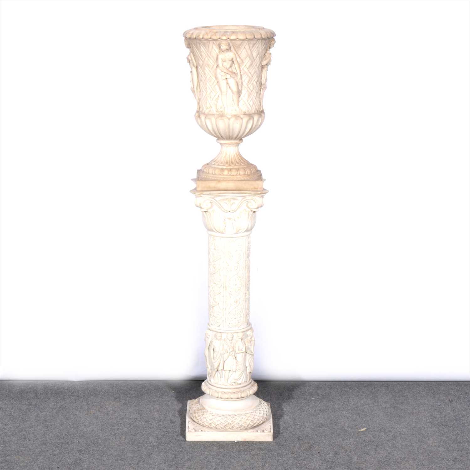 Lot 659 - Reconstituted stone column pedestal and a
