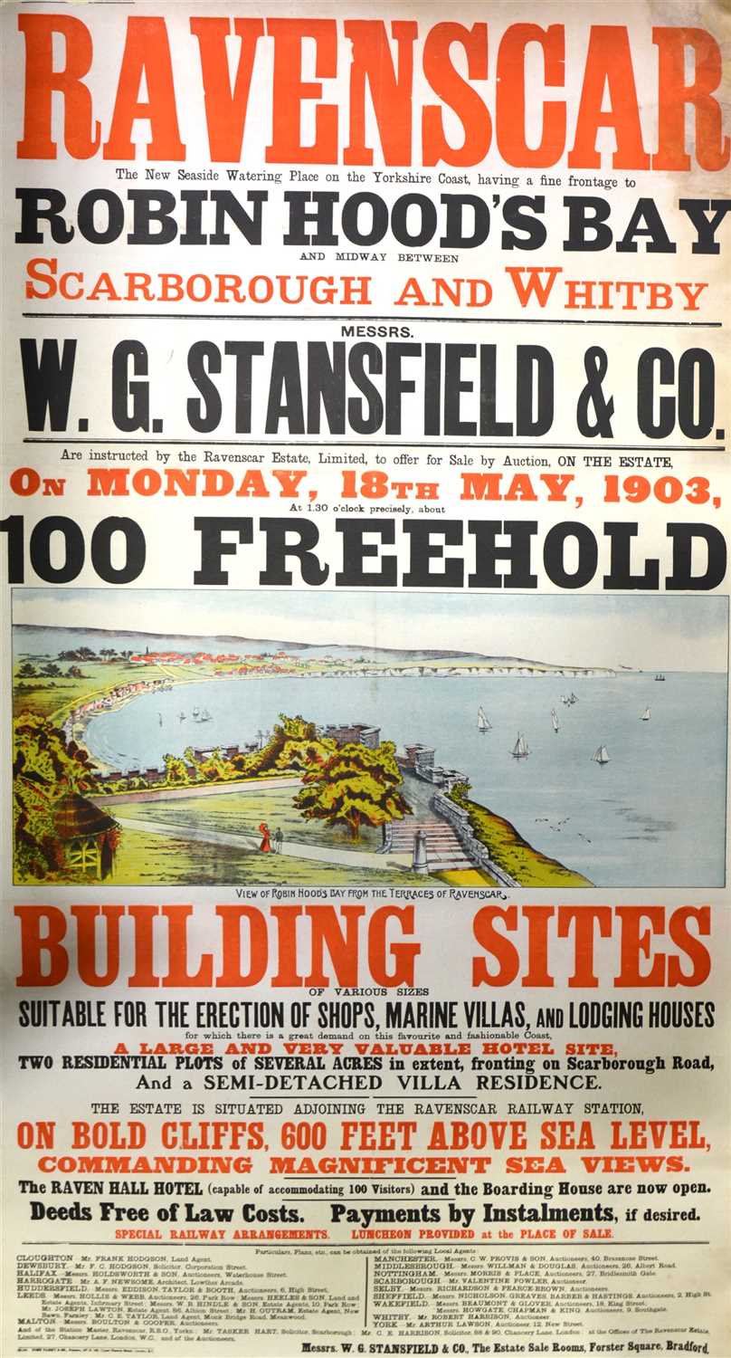Lot 85 - Original development poster Ravenscar, dated