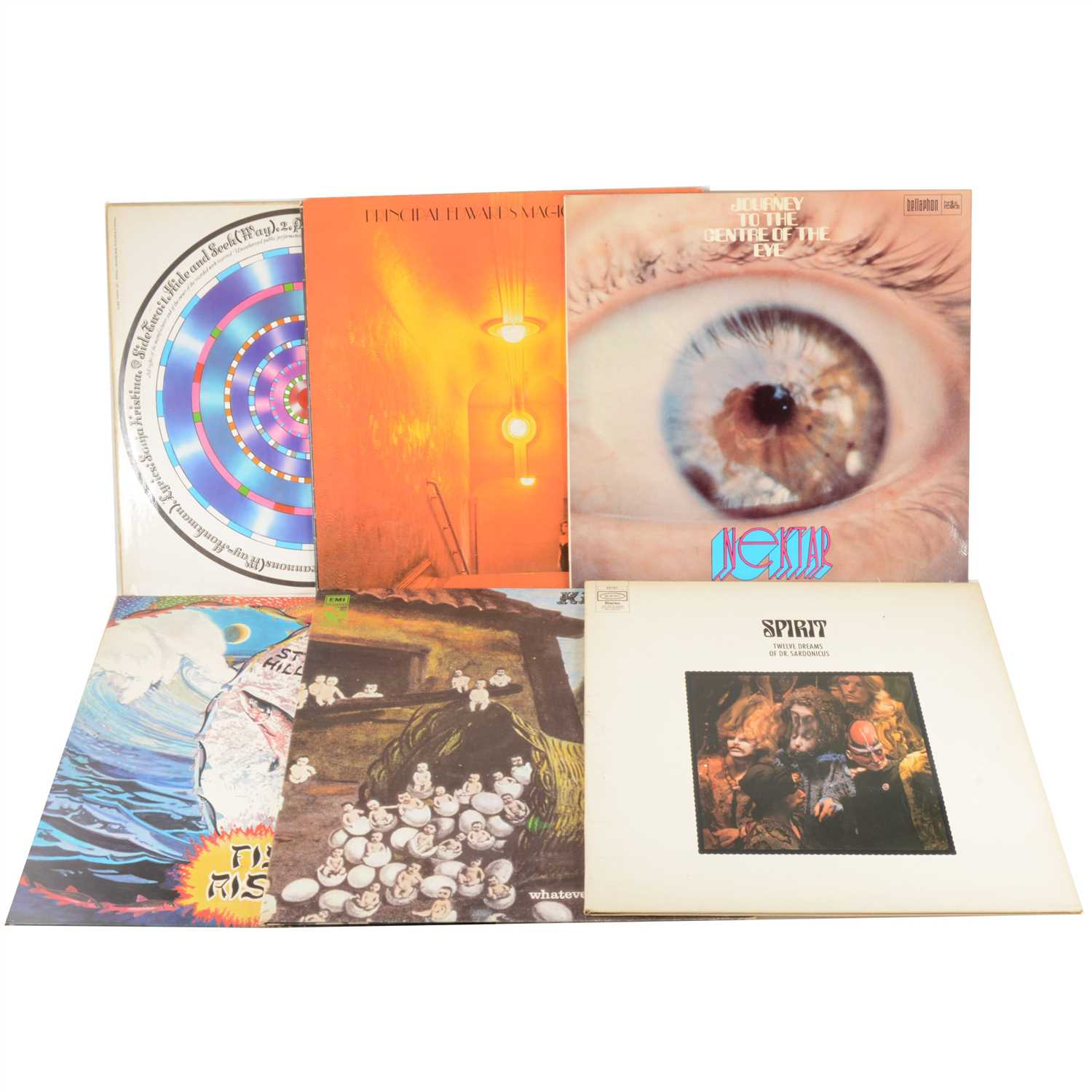 Lot 674 - Six vinyl music LP records; mostly