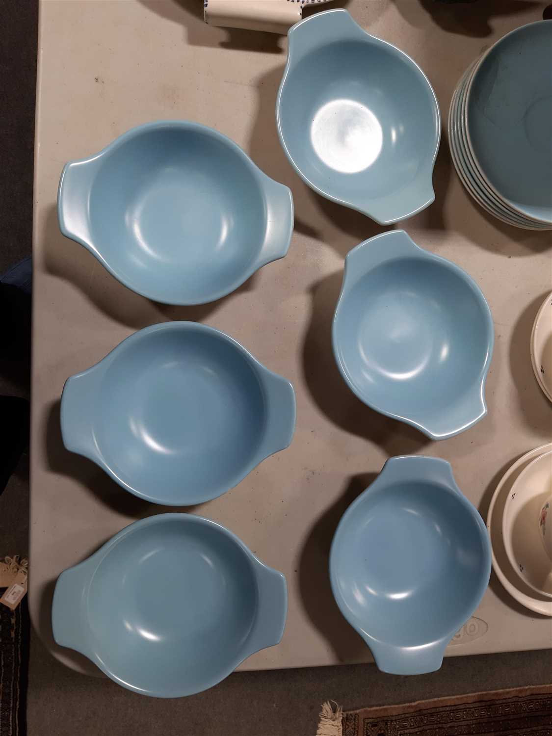 Lot 75 - Poole Pottery: tea set, hors d'oeuvres dish,