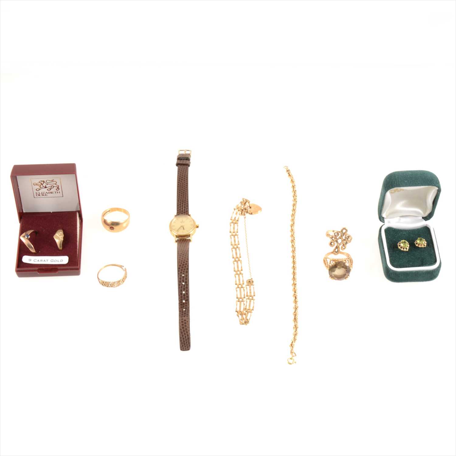 Lot 329 - A collection of gold jewellery.