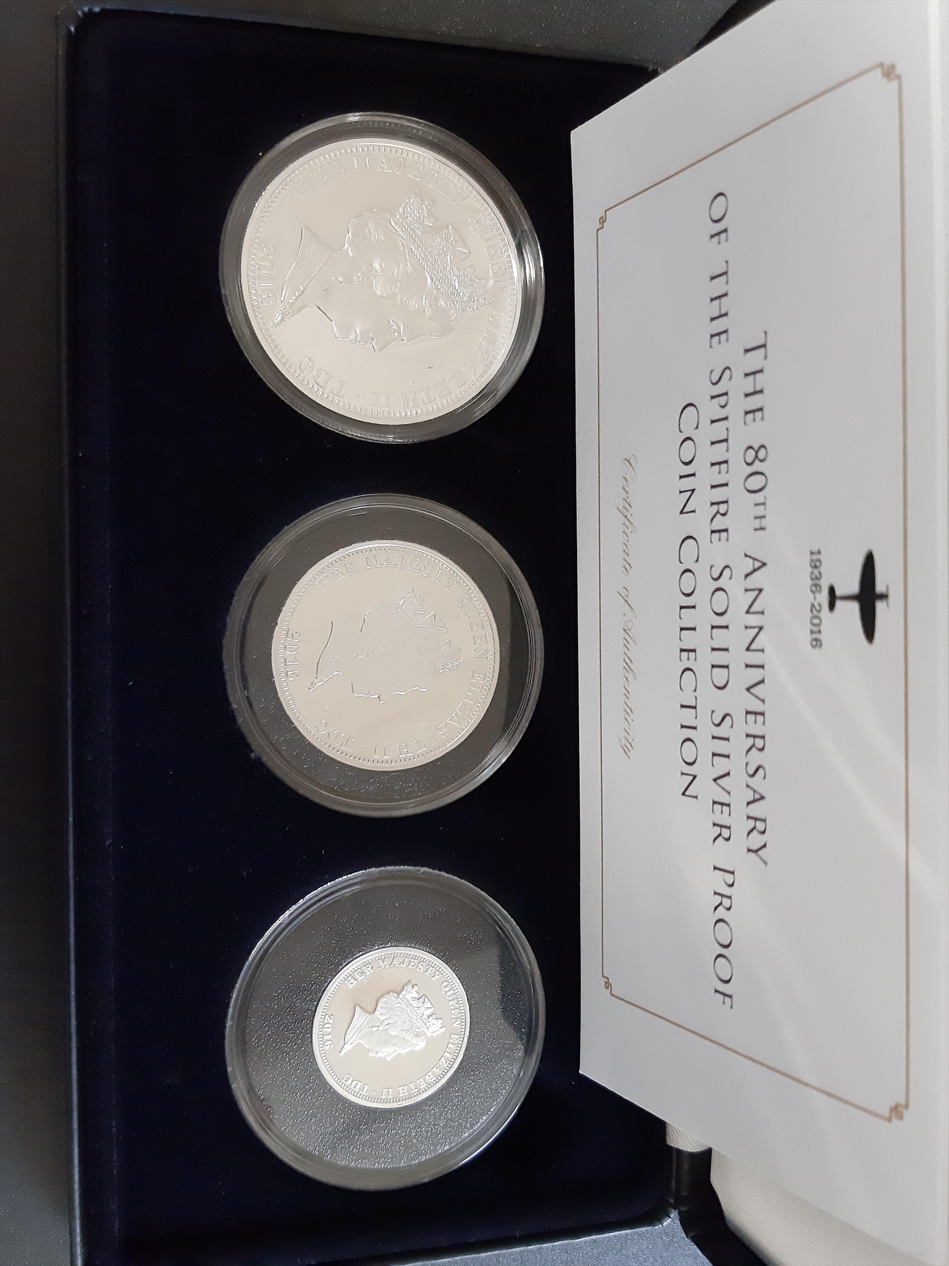 Lot 182 - Three £5 silver coin proof sets from the