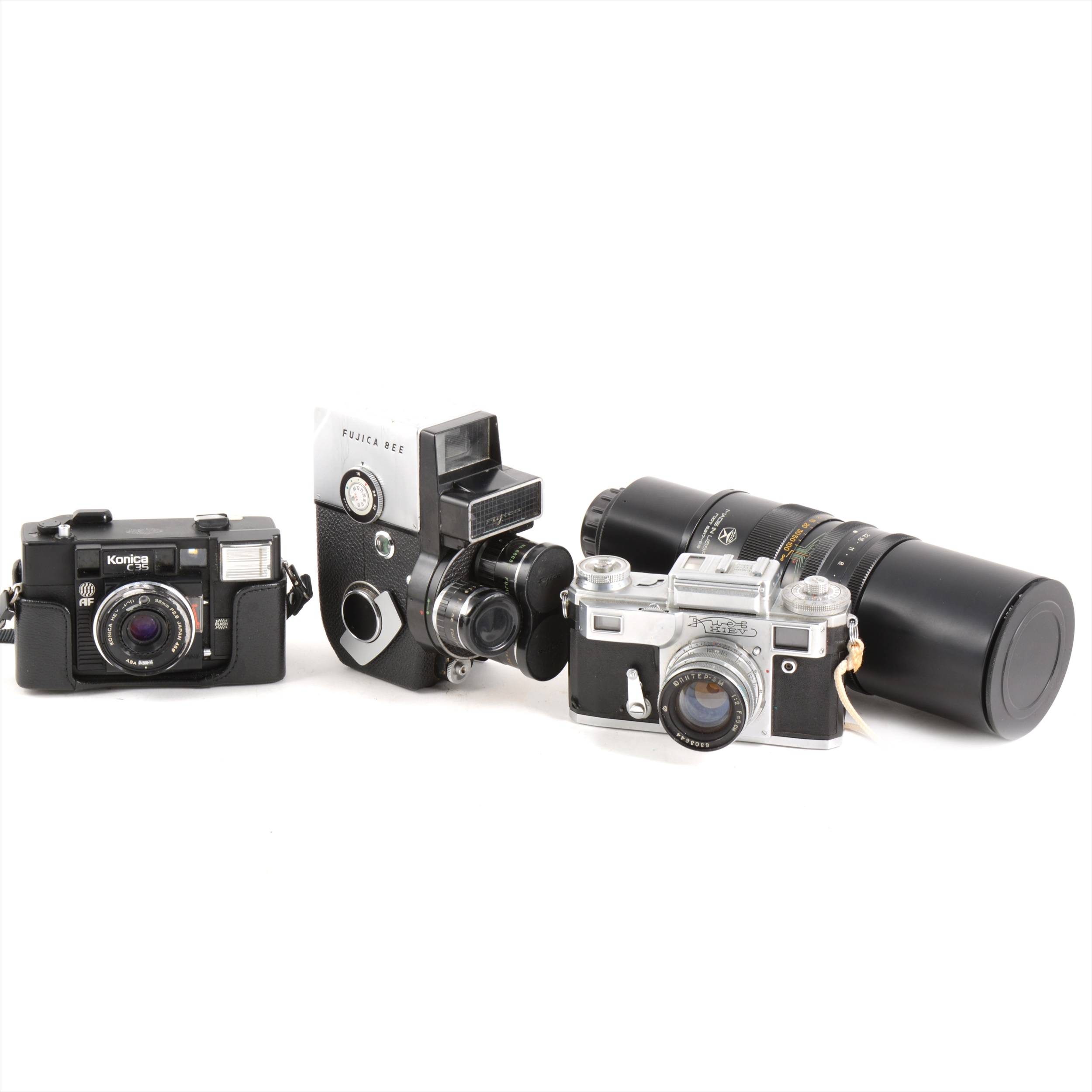 Lot 117 - Russian large camera lens, cine camera, and