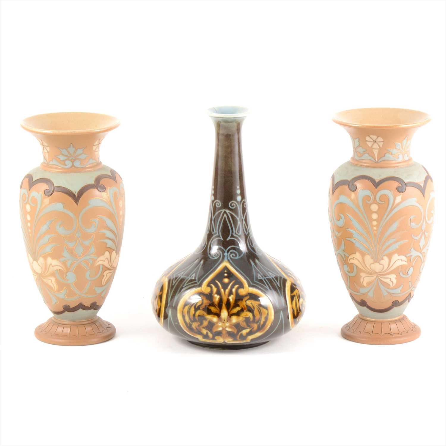 Lot 130 - A pair of Silicon Ware vases by Eliza