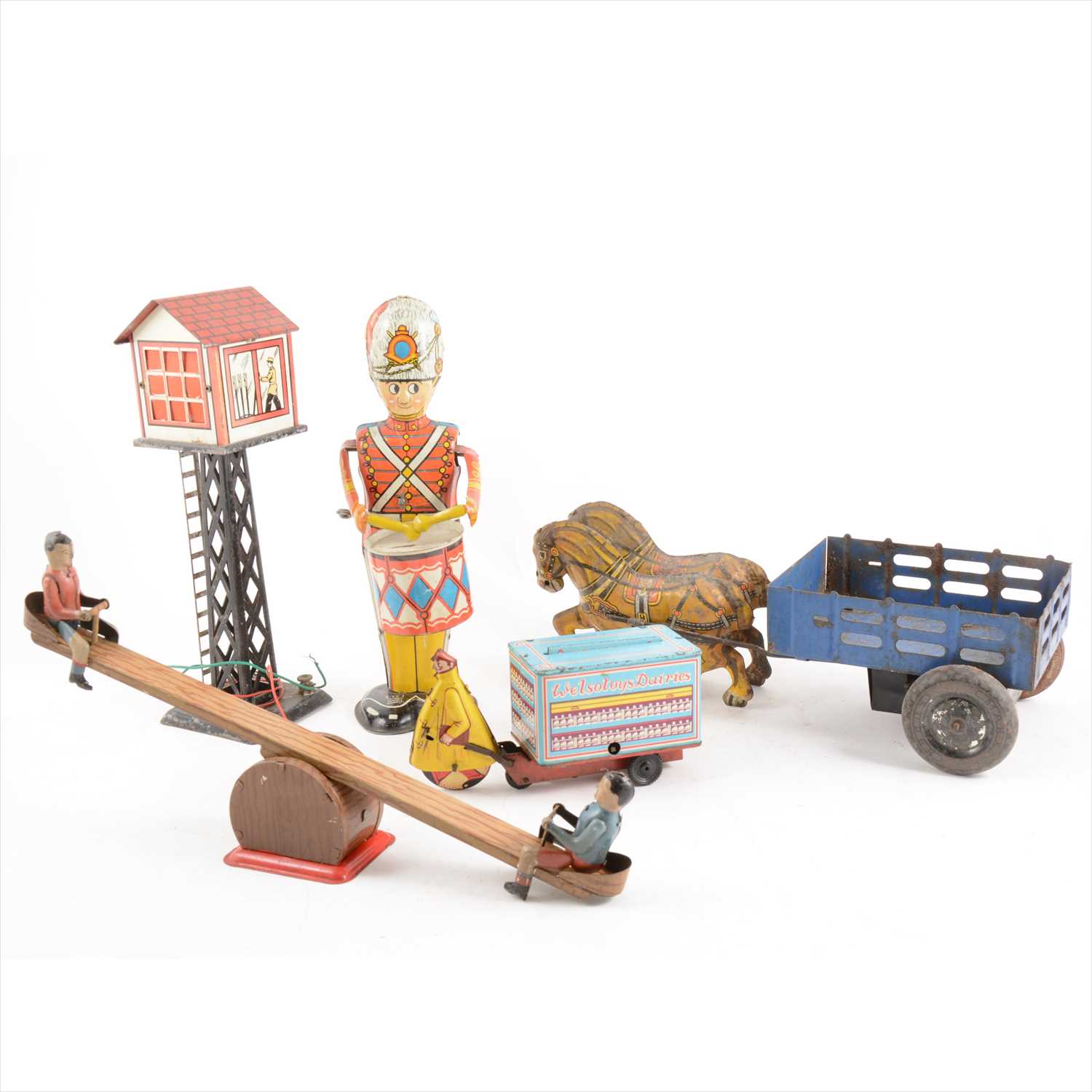 Lot 437 - Tin-plate toys; five including Louis Marx