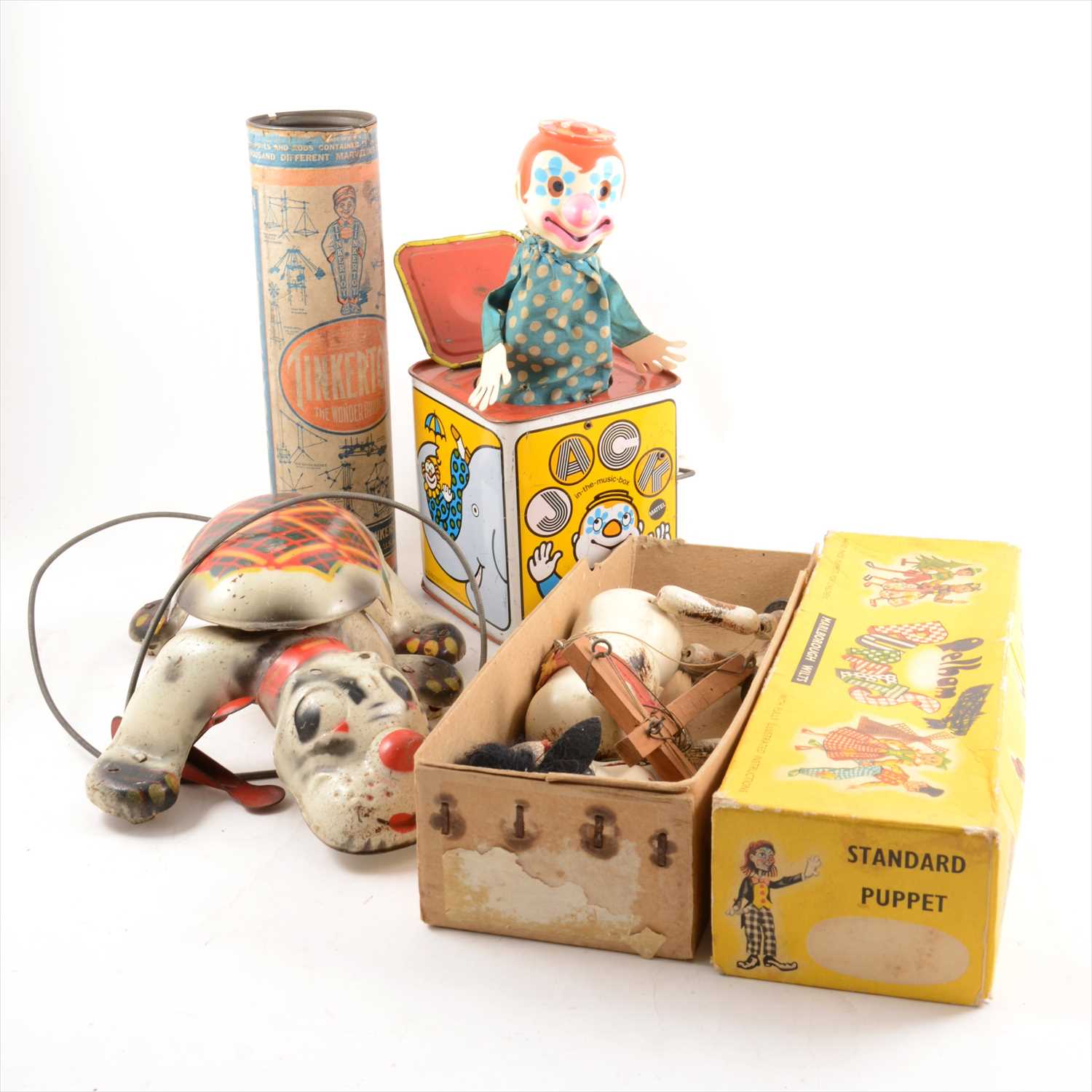 Lot 320 - Vintage Toys; one box including Bobo Scottie