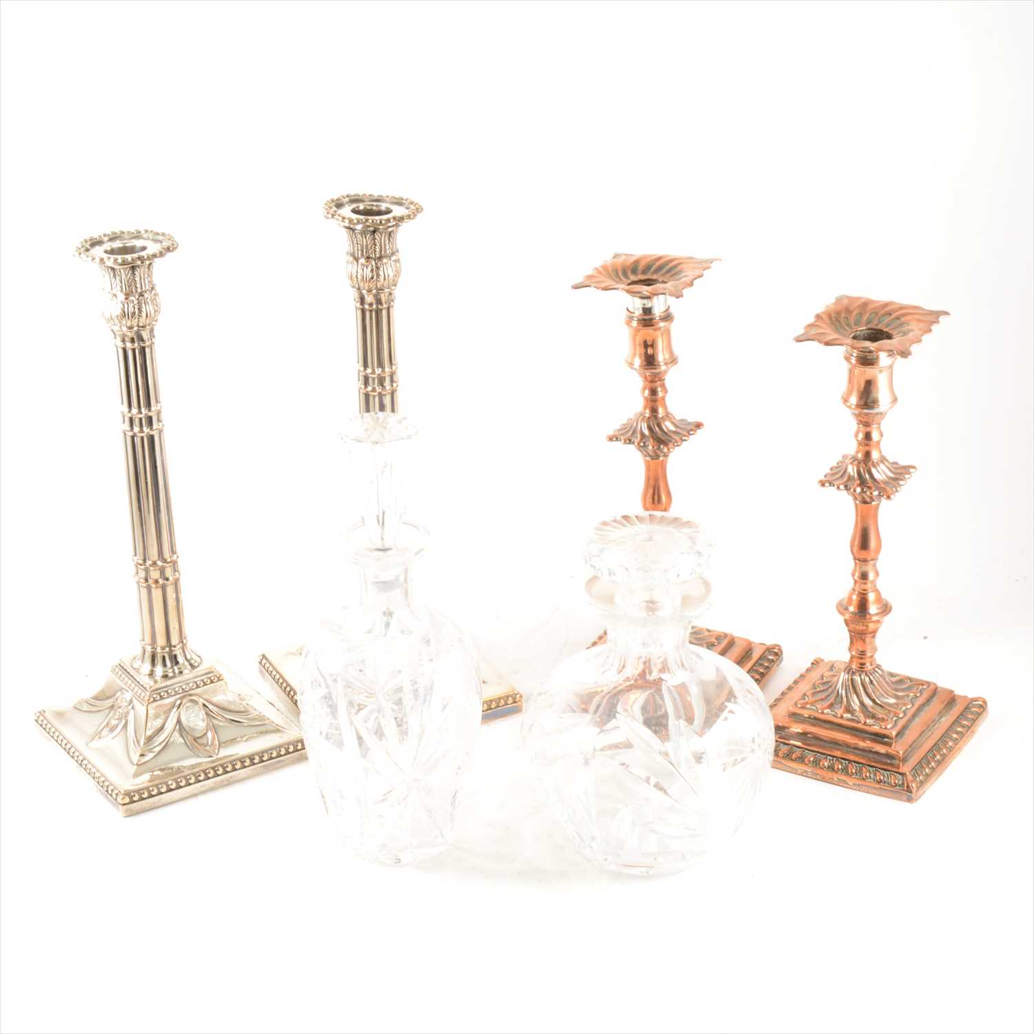 Lot 238 - A pair of George III style plated table