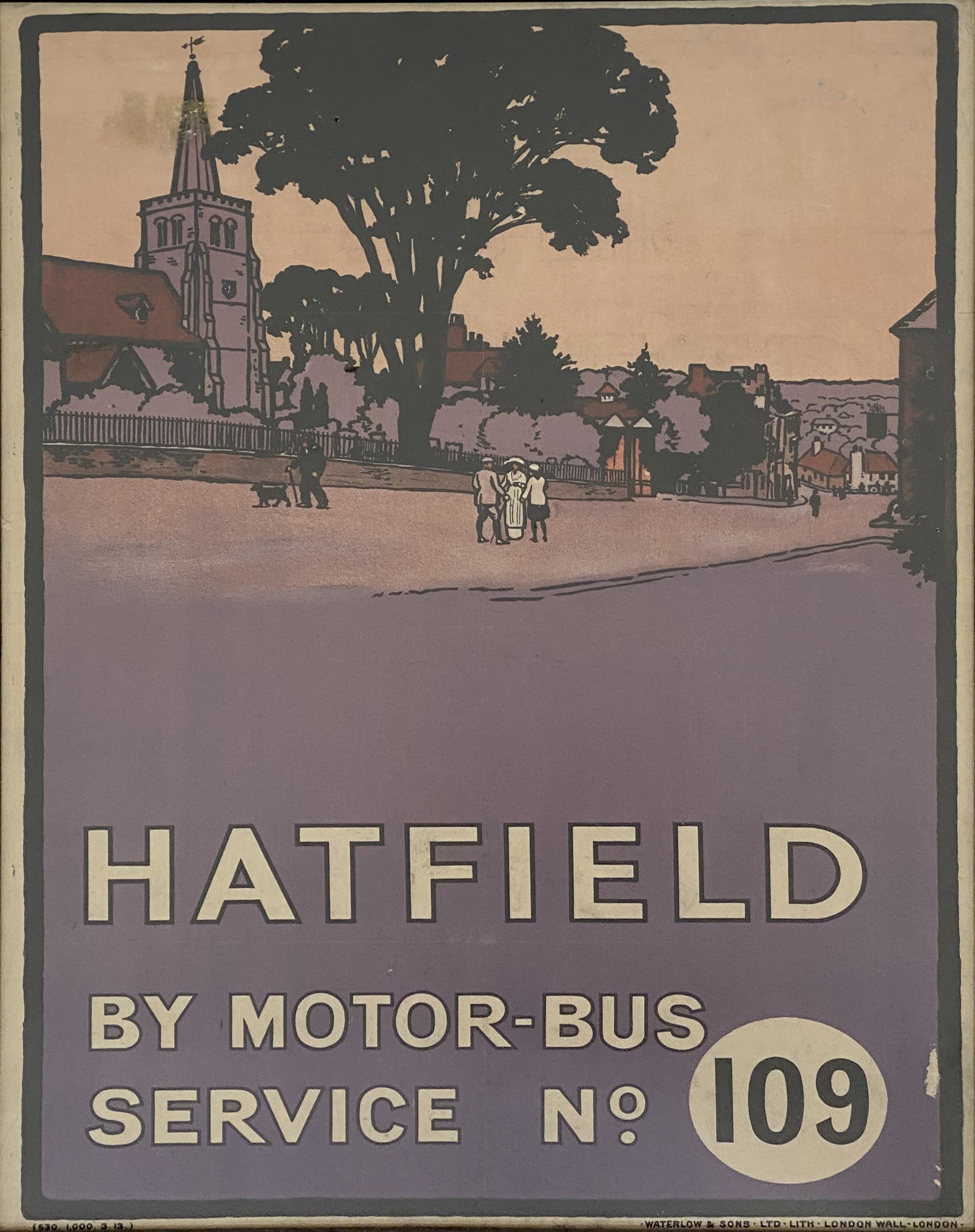 Lot 523 - 'Hatfield by Motor-bus Service no. 109', a