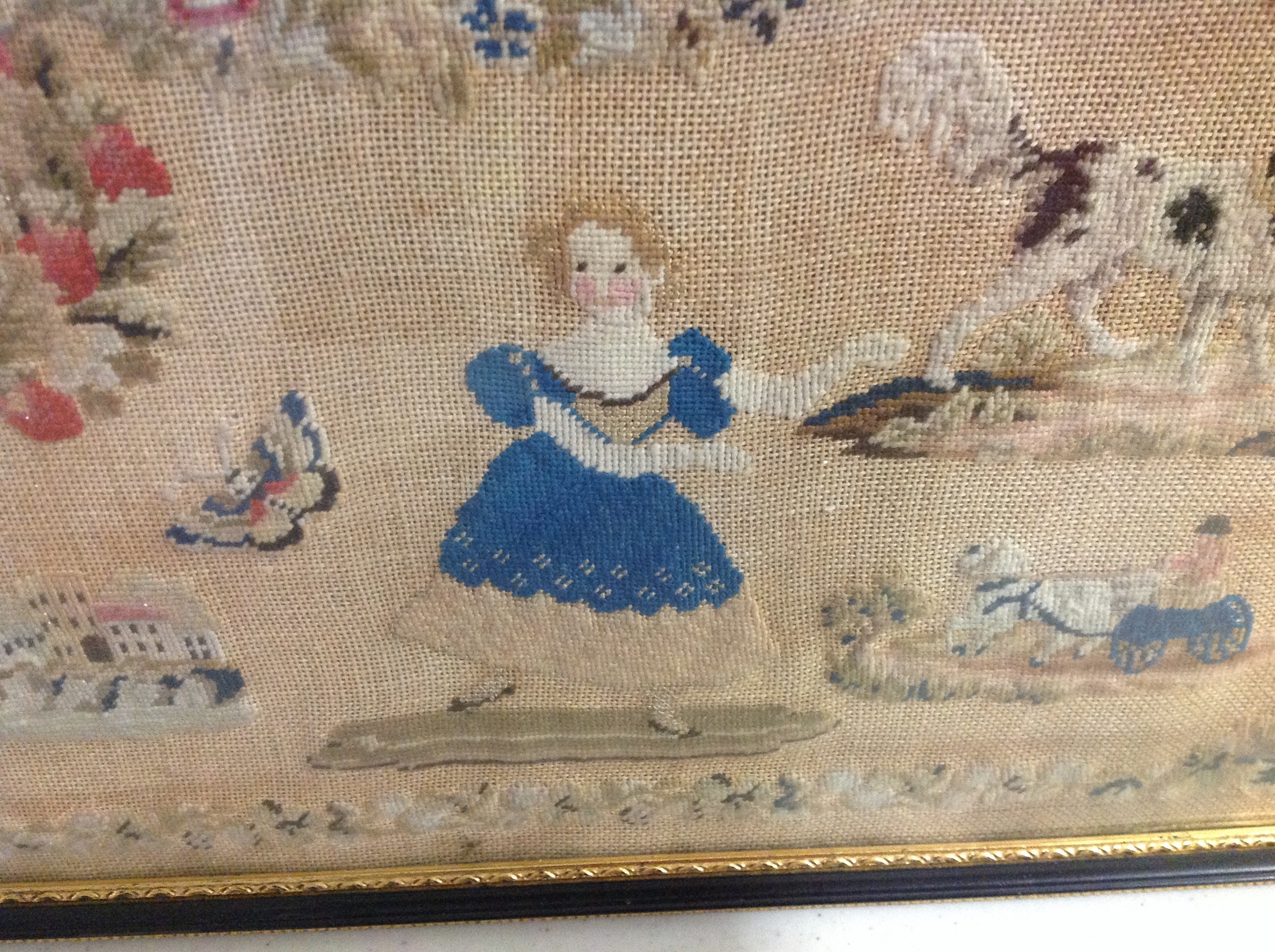 Lot 230 - A Victorian sampler, by Sarah Jane Adams