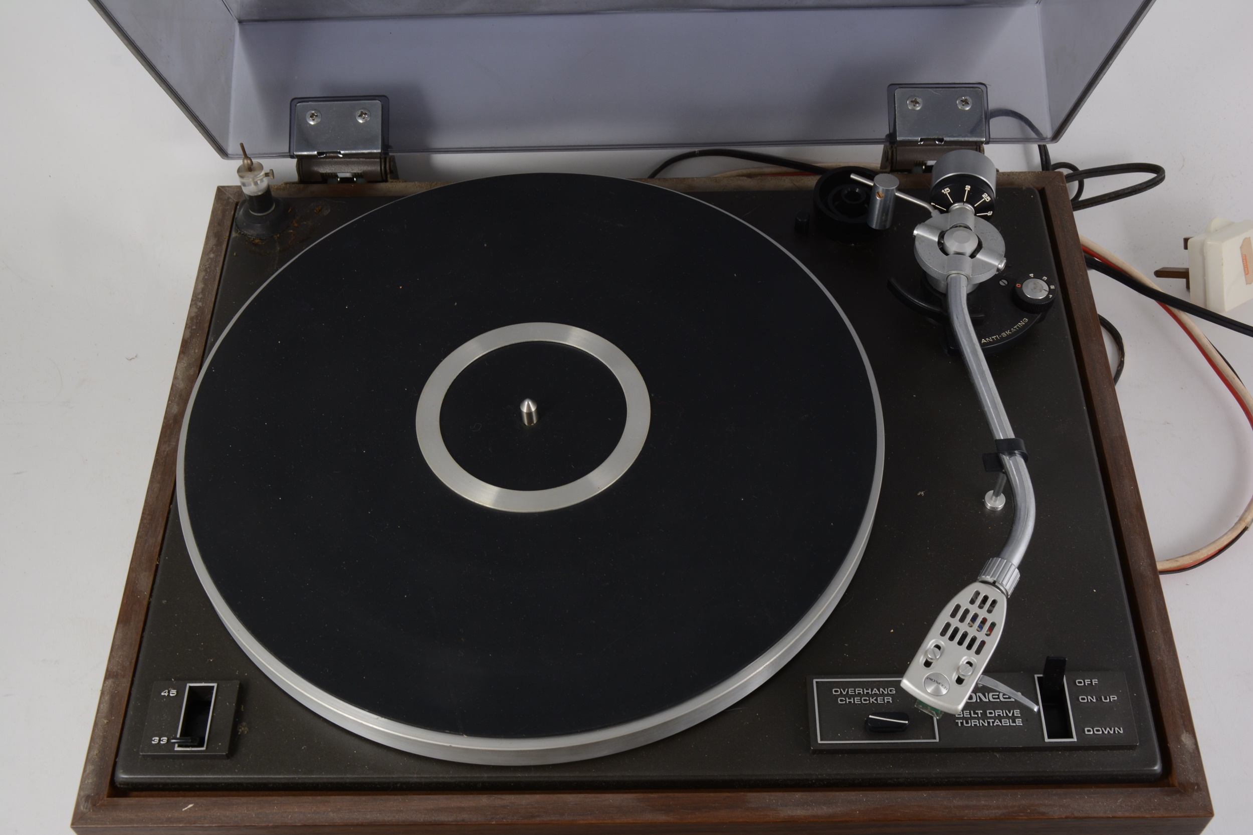 Lot 51 - Audio equipment; A PL-12D Pioneer turntable,