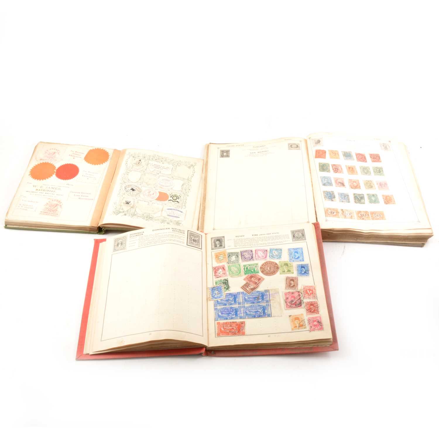 Lot 163 - Two scrap albums and two schoolboy stamp