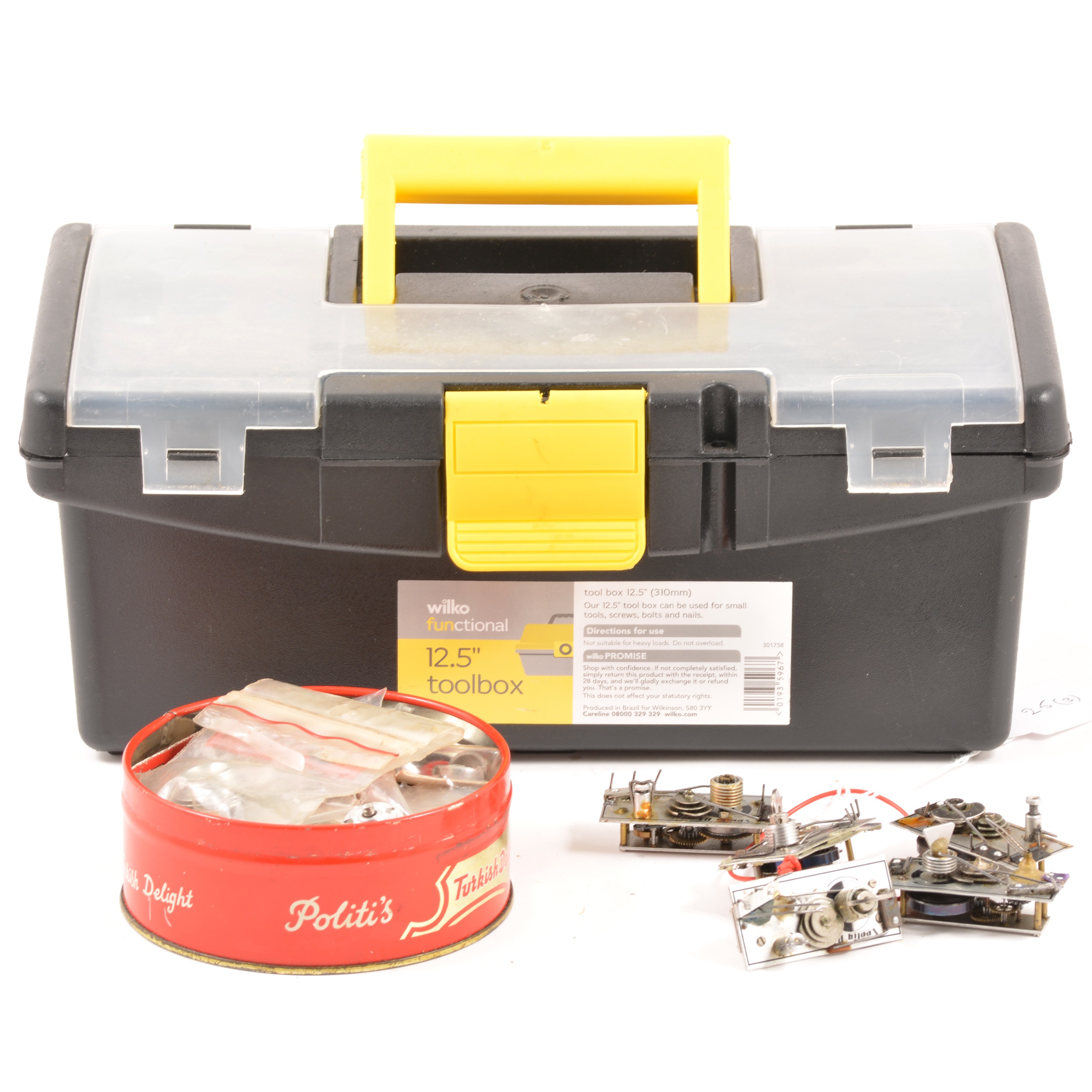 Lot 76 - Toolbox containing COX engine spares, and 5 x