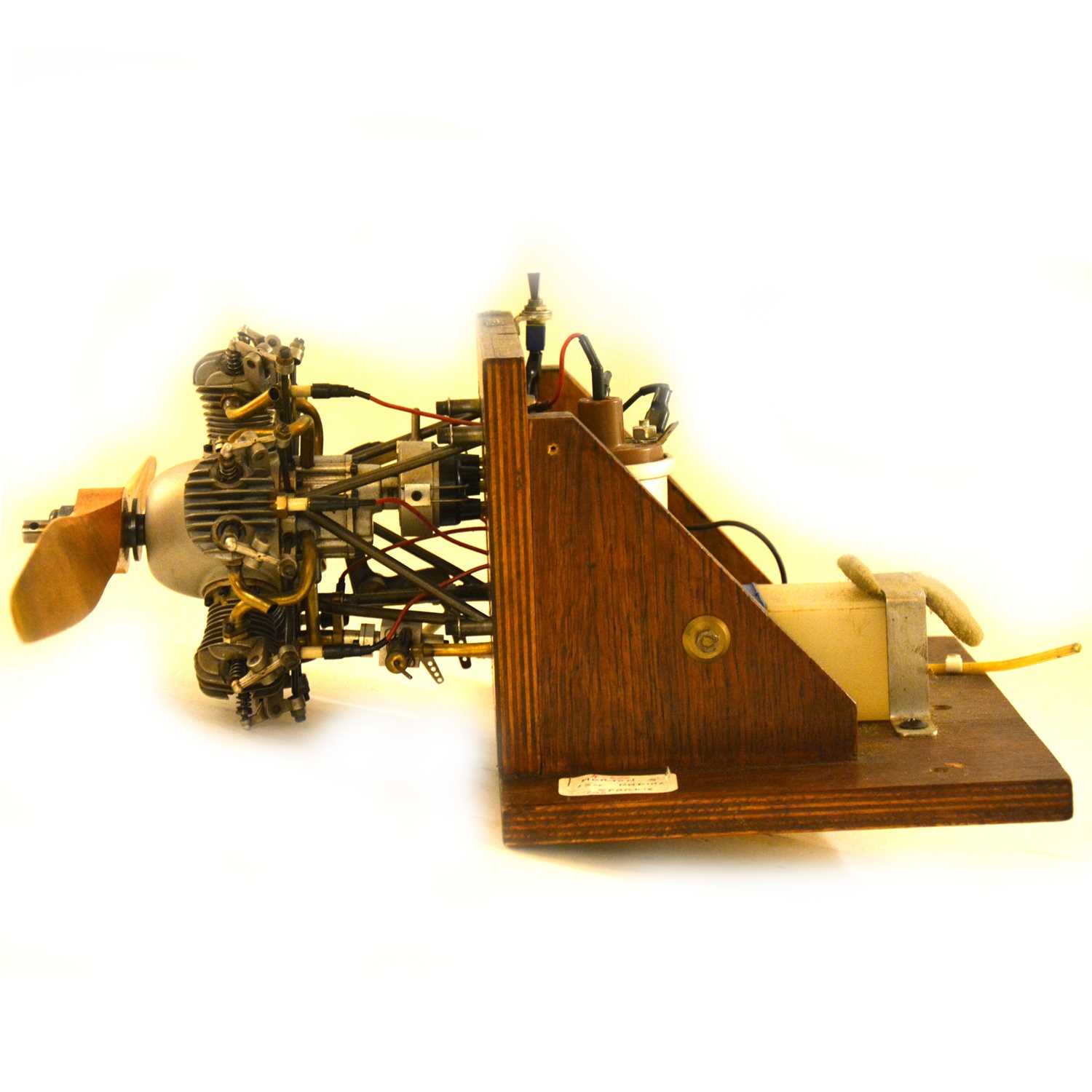 Lot 81 - MORTON M5 5 CYLINDER RADIAL mounted on wooden