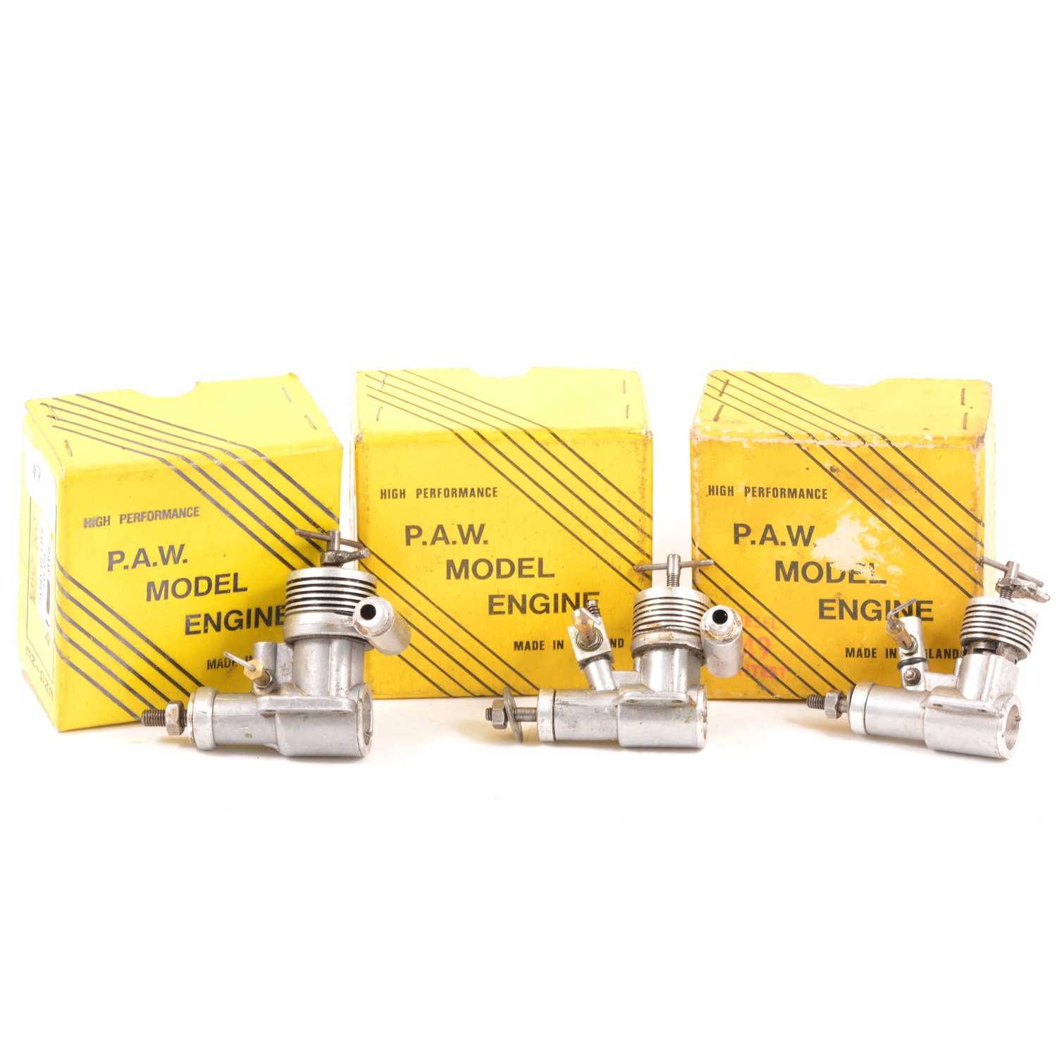 Lot 138 - 3 x PAW diesels 2 x 1.5cc and 1 2.5cc, all