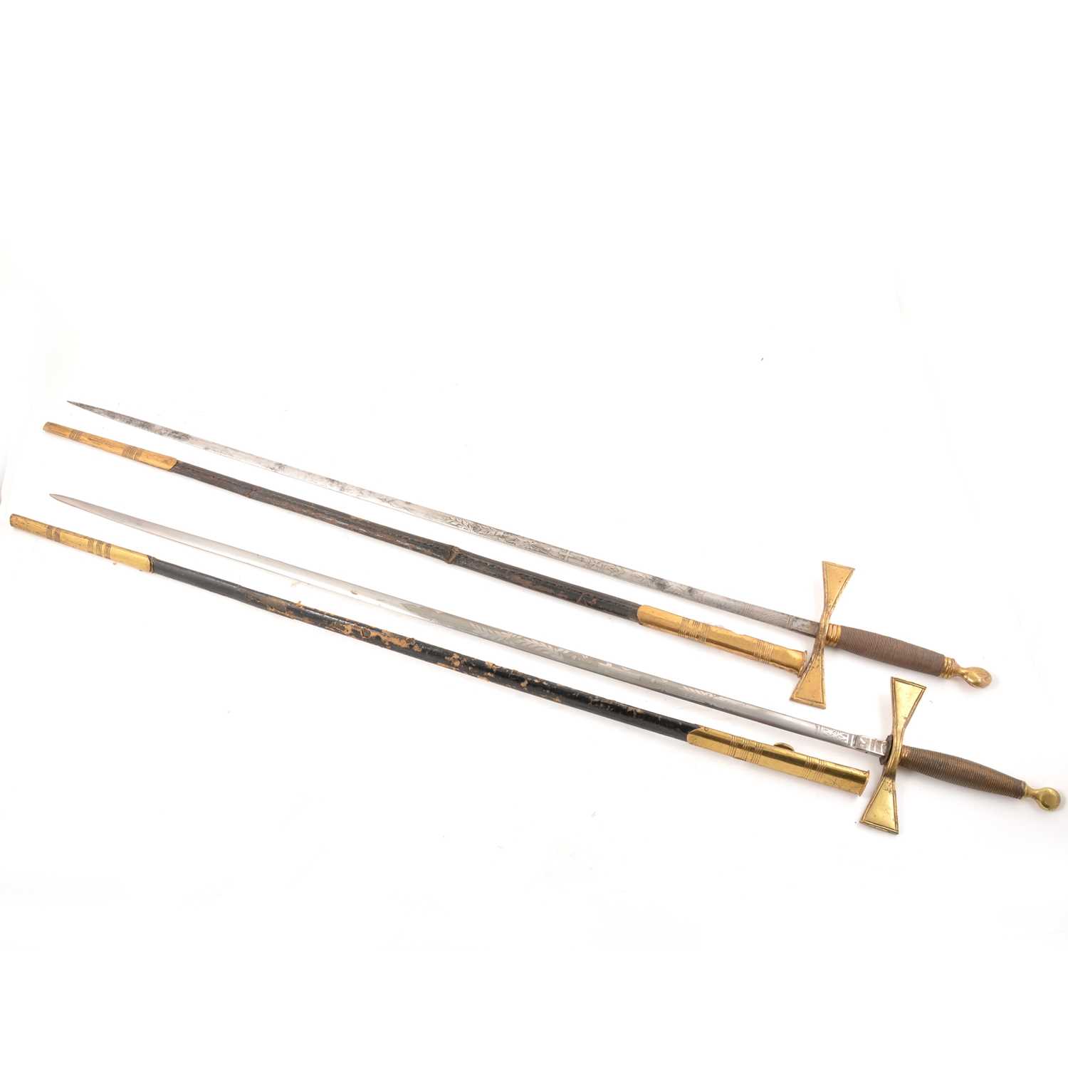 Lot 286 - Two Masonic swords.