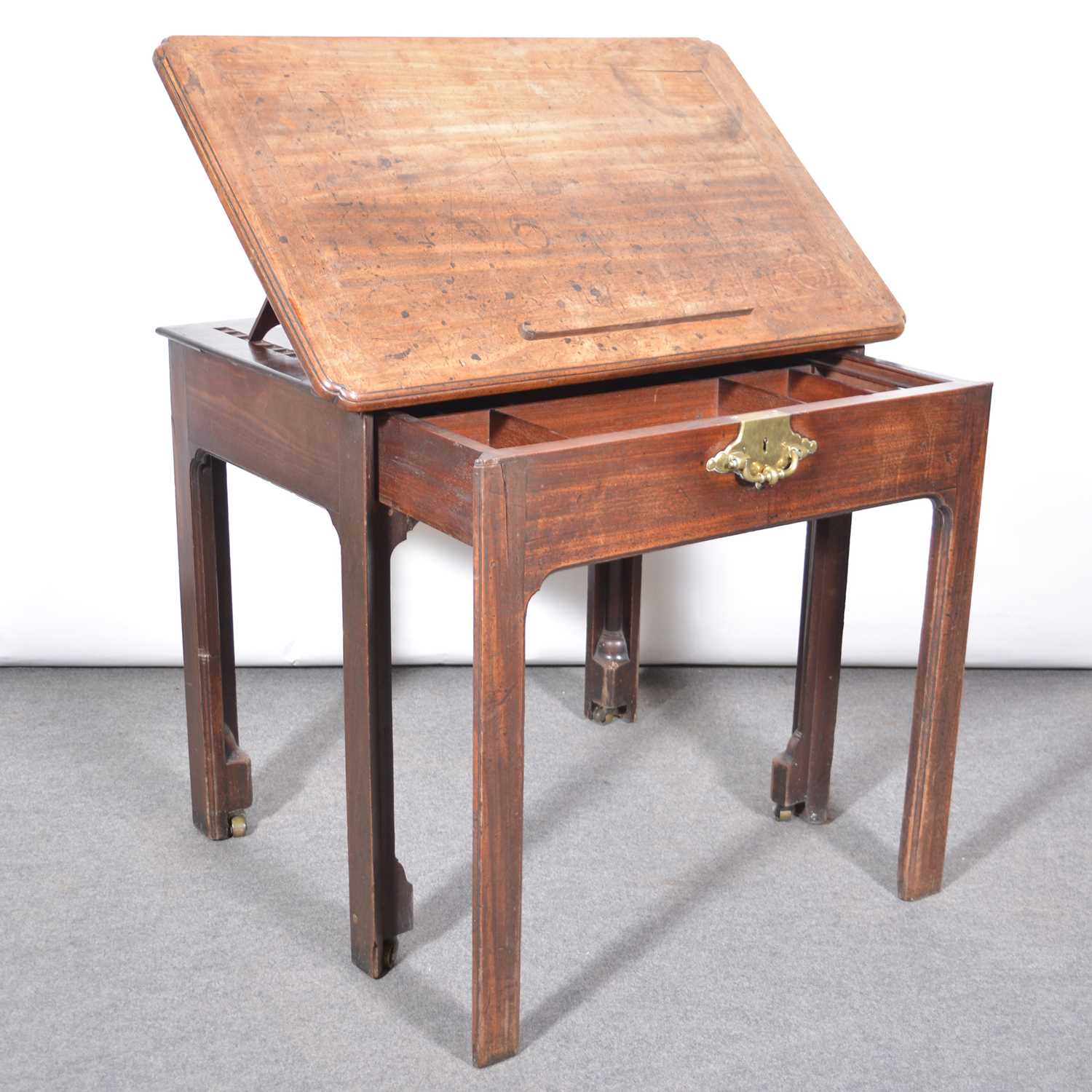 Lot 425 - George III mahogany architect's table,
