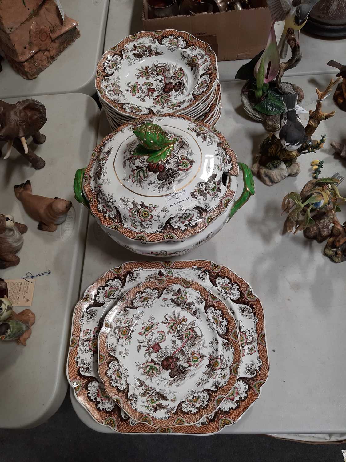 Lot 85 - John Ridgway earthenware dinner service,