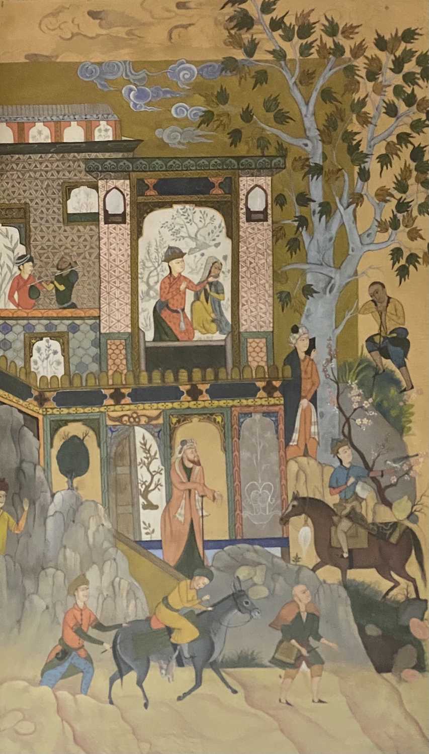 Lot 407 - Mogul style watercolour,