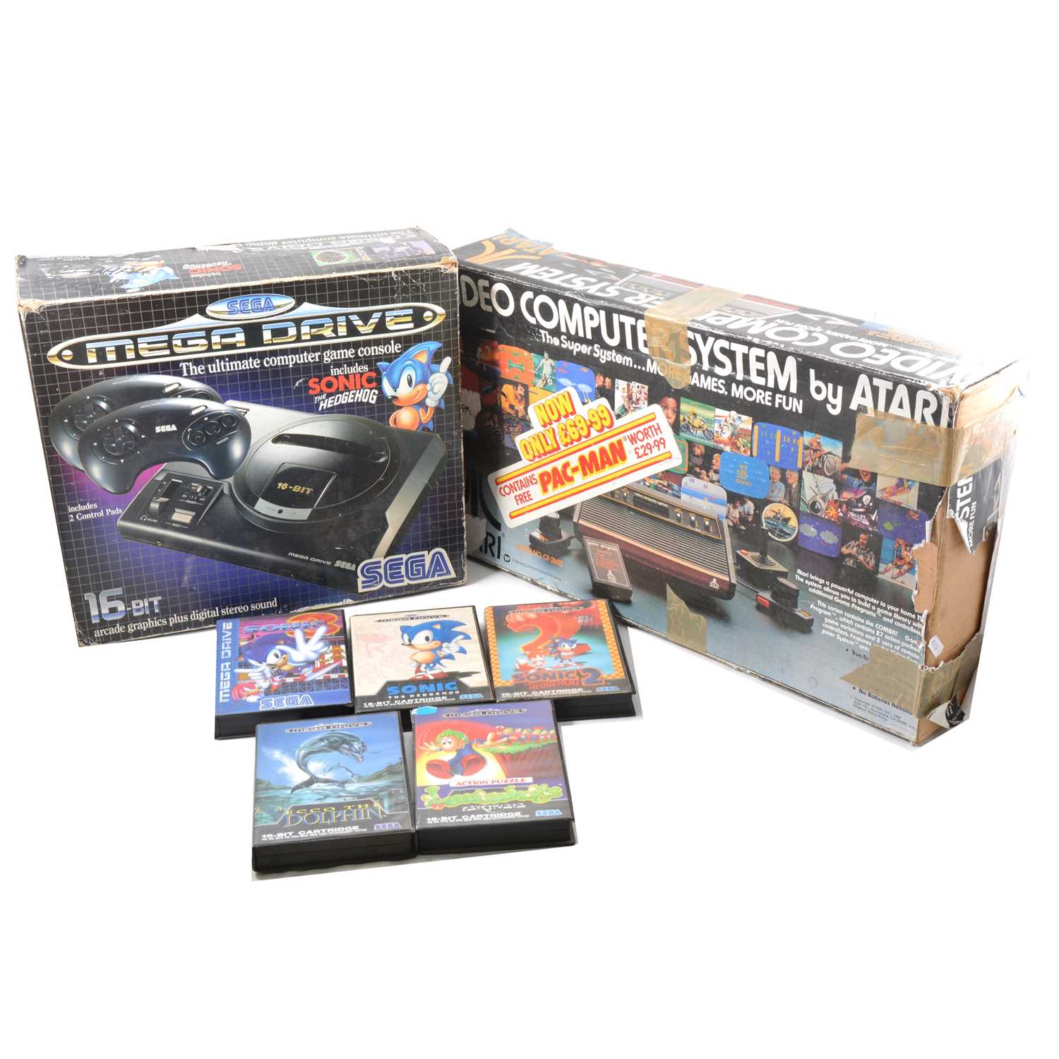 Lot 24 - Atari Video Computer and a Sega Mega Drive