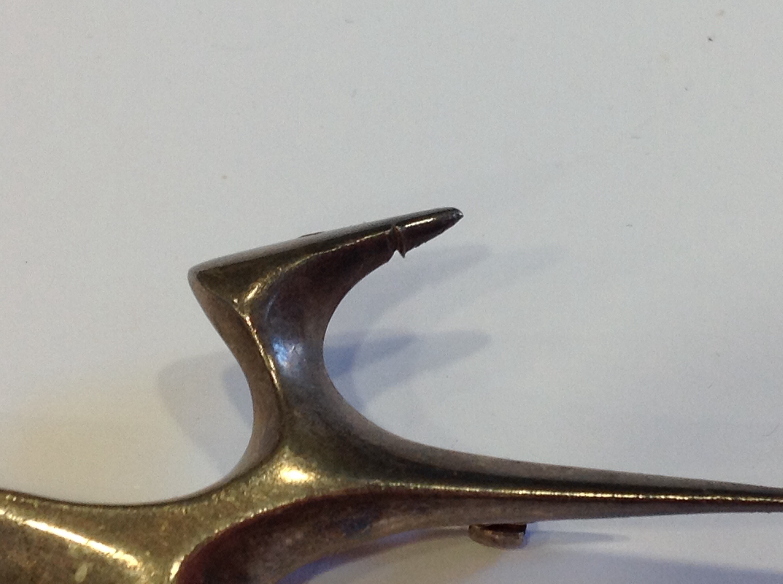 Lot 338 - A silver abstract brooch "Flight" by Ernest