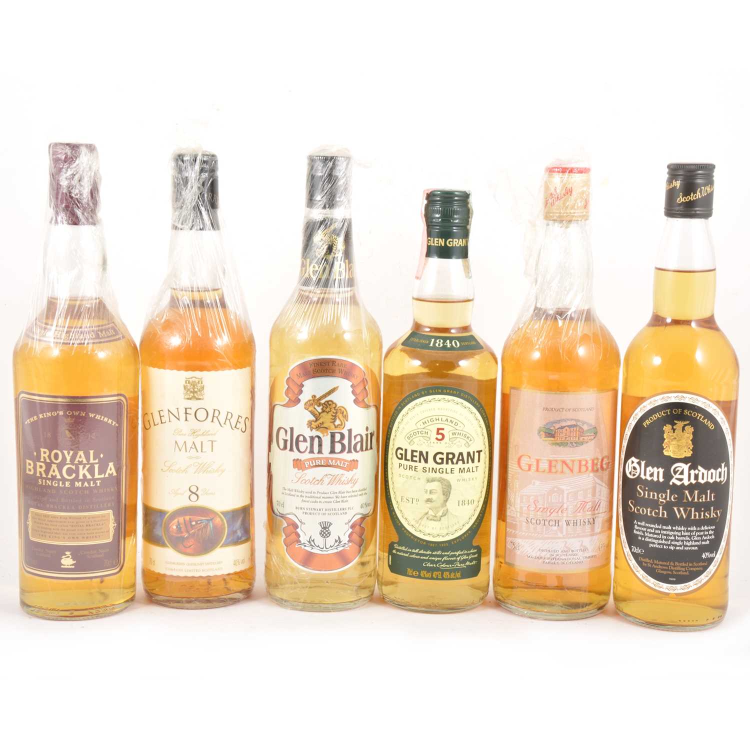 Lot 350 - Six bottles of single Highland malt Scotch
