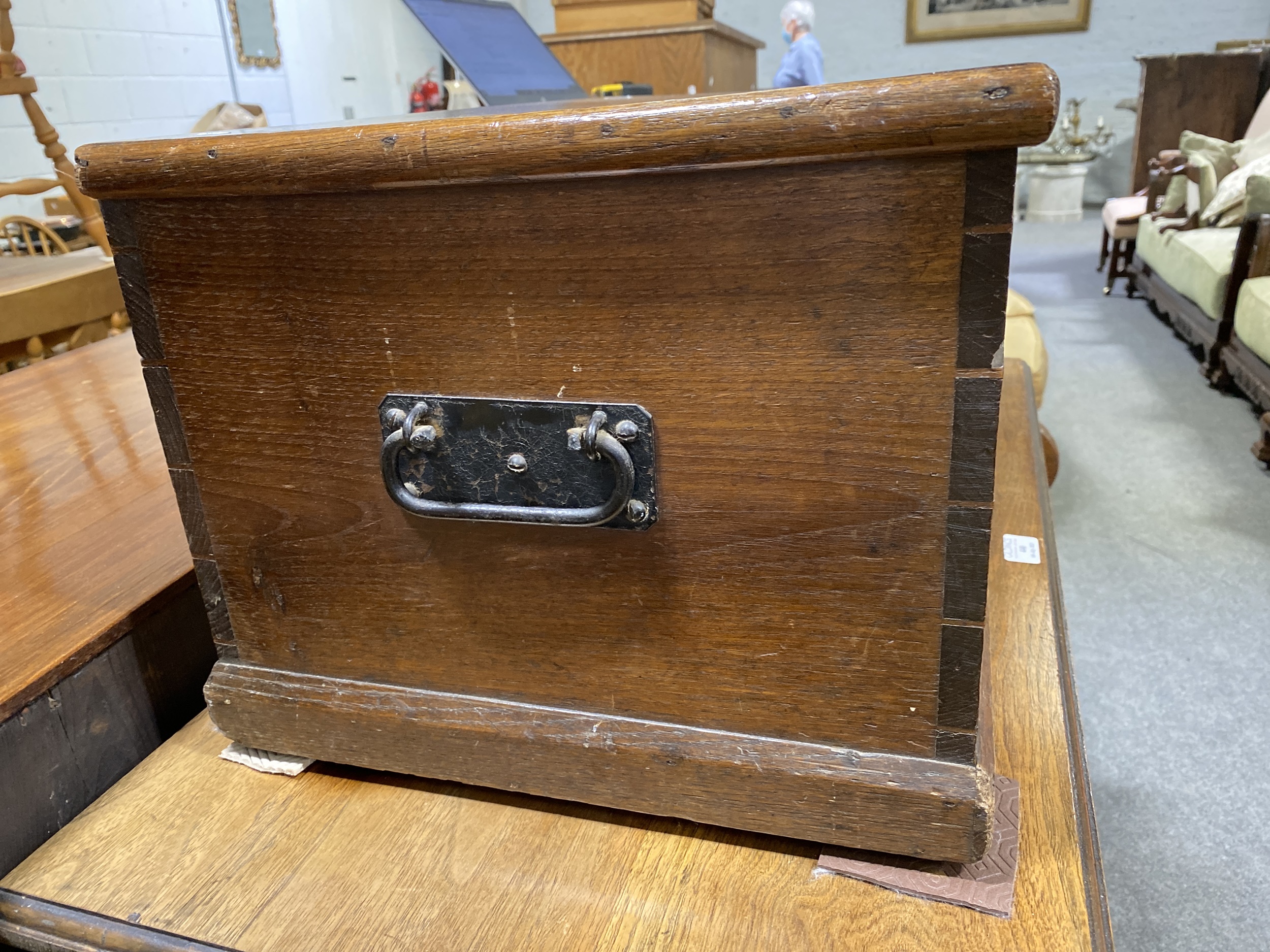 Lot 442 - Oak deed box,